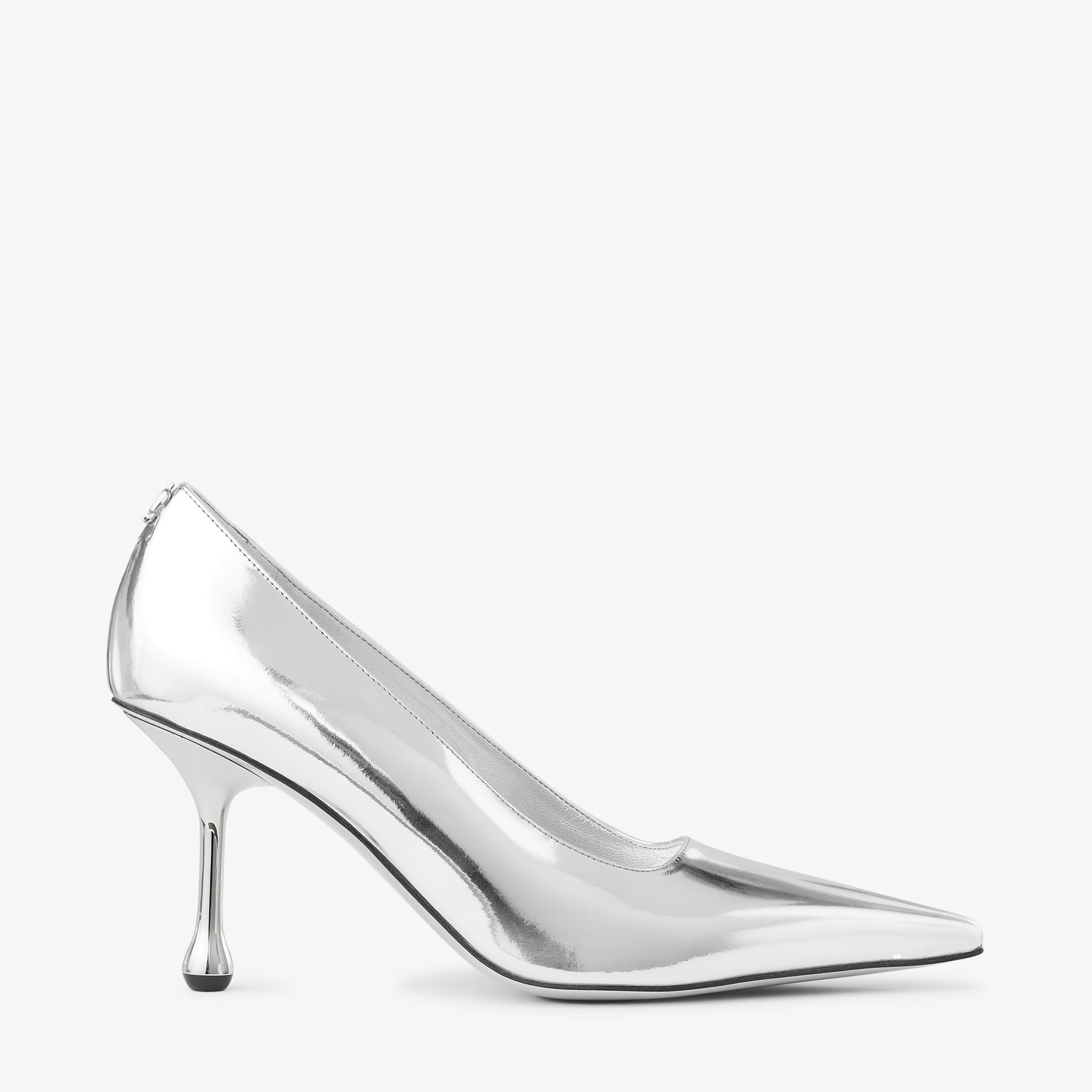 Ixia 80 | Silver Liquid Metal Leather Pumps | JIMMY CHOO AU