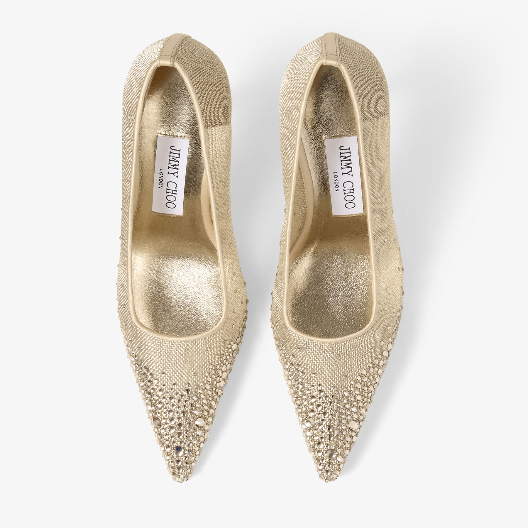 Ixia 95 | Light Gold Mesh Pumps | JIMMY CHOO