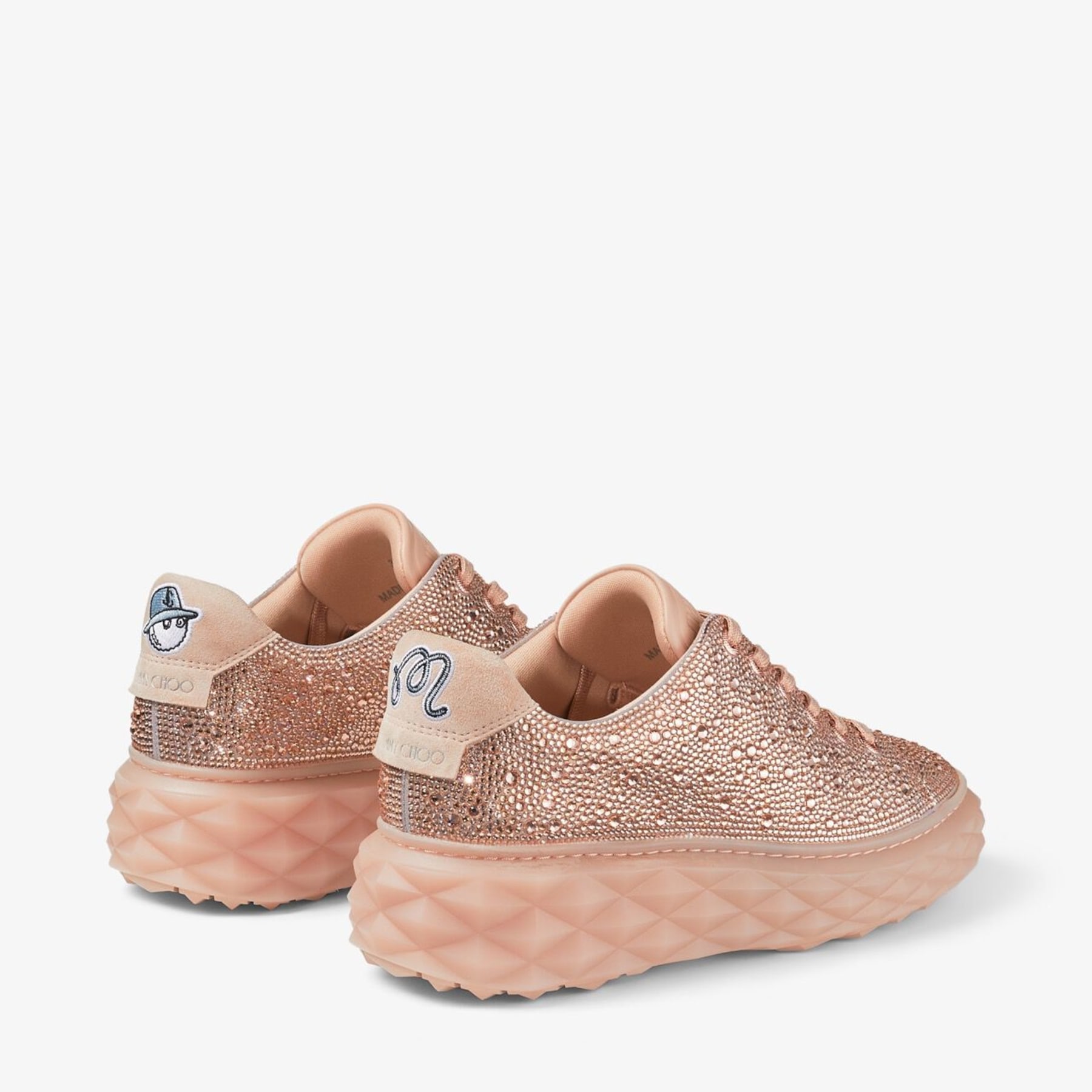 Jimmy Choo / Malbon Diamond/F | Macaron Crystal Shimmer Suede Trainers ...