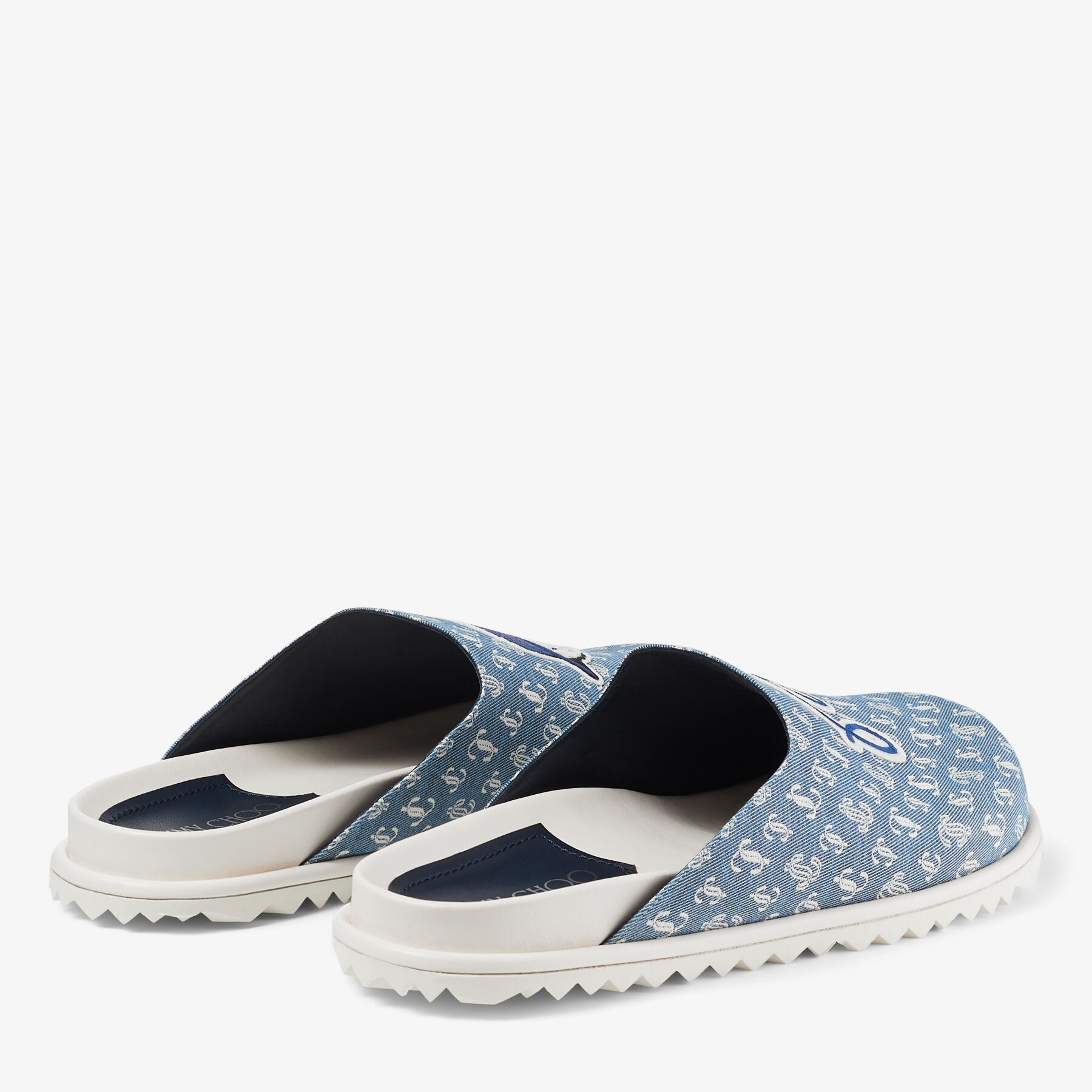 Jimmy Choo / Malbon Mule/M | Denim Monogram Mules | Jimmy Choo / Malbon ...