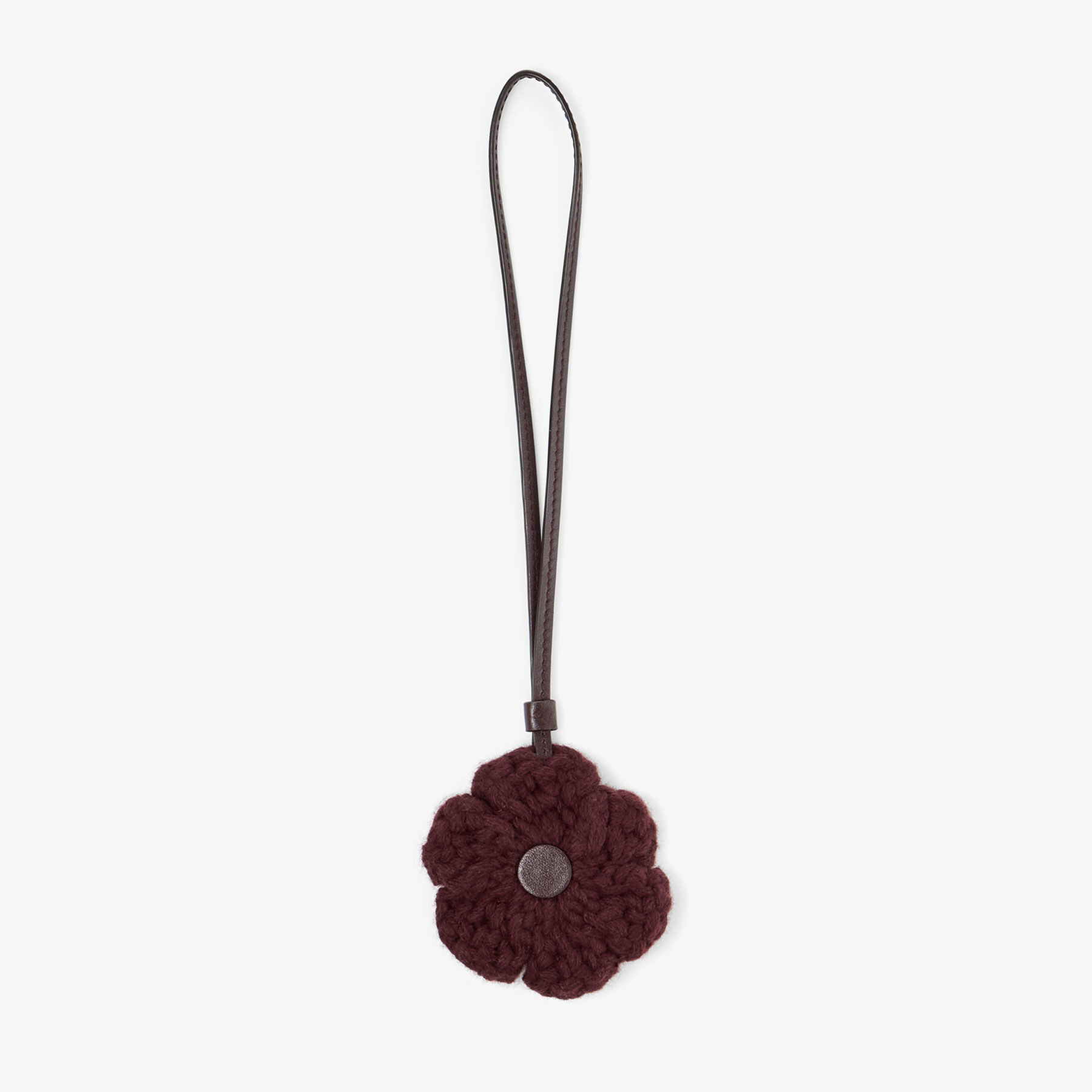 Knitted Flower Charm | Colgante de flor en punto de lana de color ...