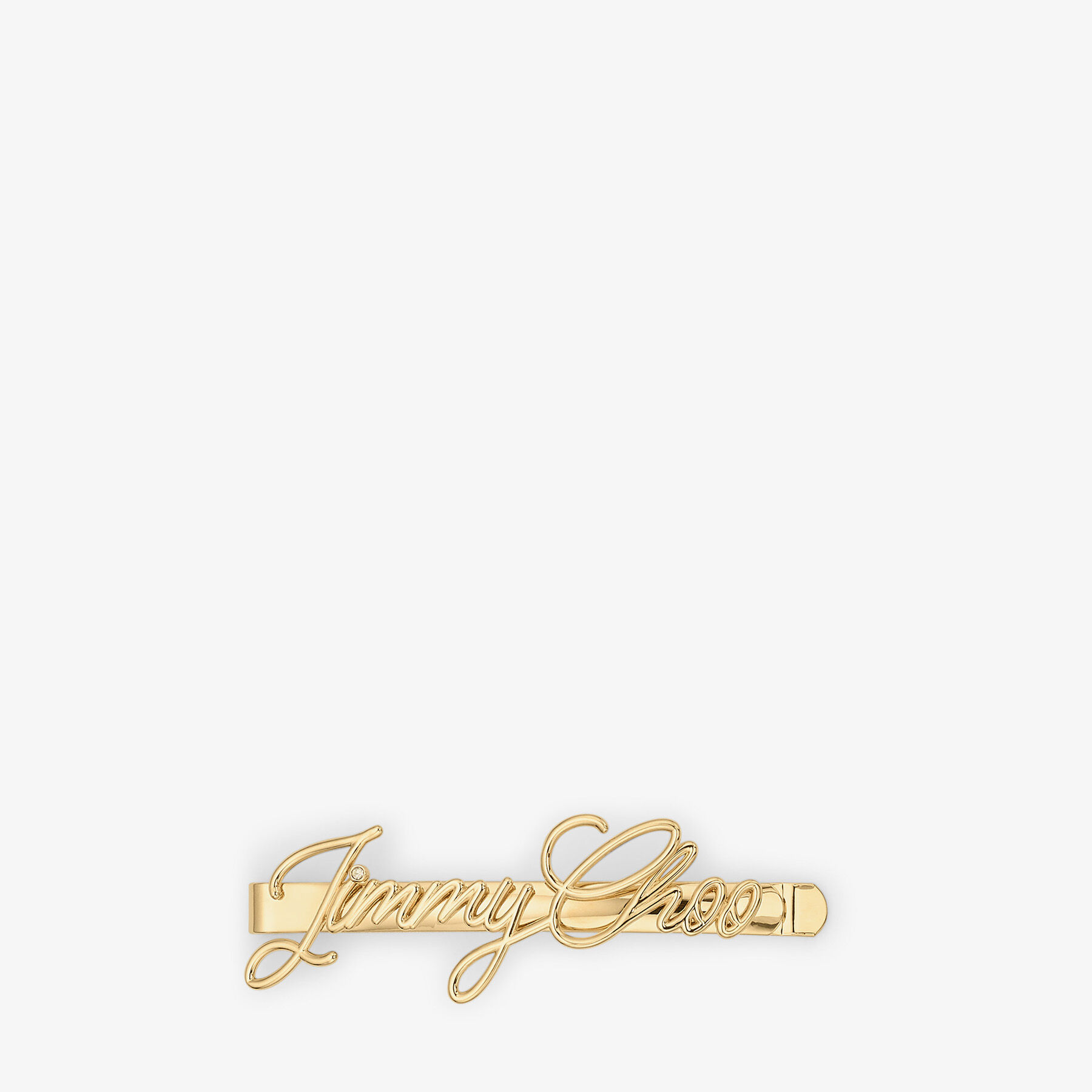 Logo Script Hairpin | Gold Finish Script Hairpin | JIMMY CHOO AU
