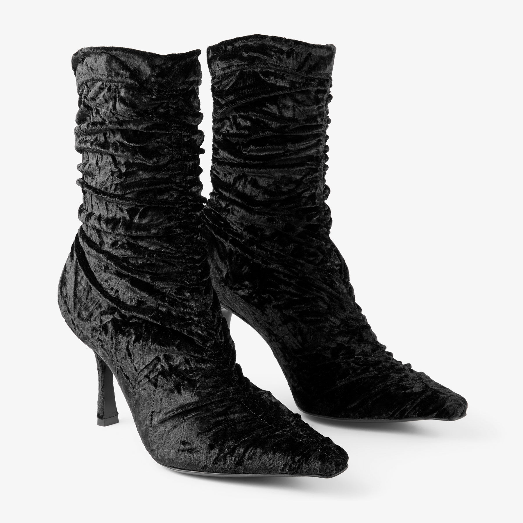 Lotta AB 85 | Black Velvet Ankle Boots | JIMMY CHOO AU
