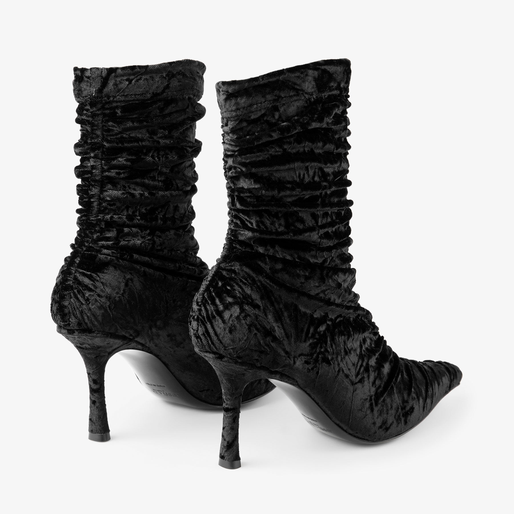 Lotta AB 85 | Black Velvet Ankle Boots | JIMMY CHOO AU