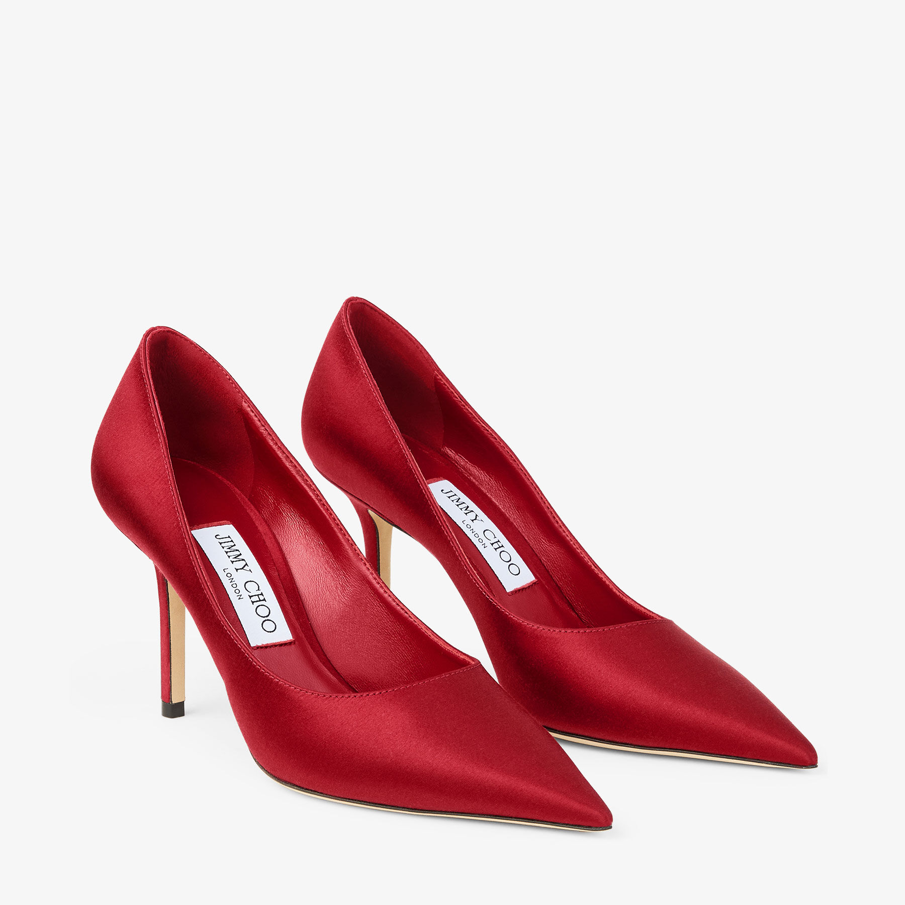 Love 85 | Décolleté in raso rosso rubino | JIMMY CHOO