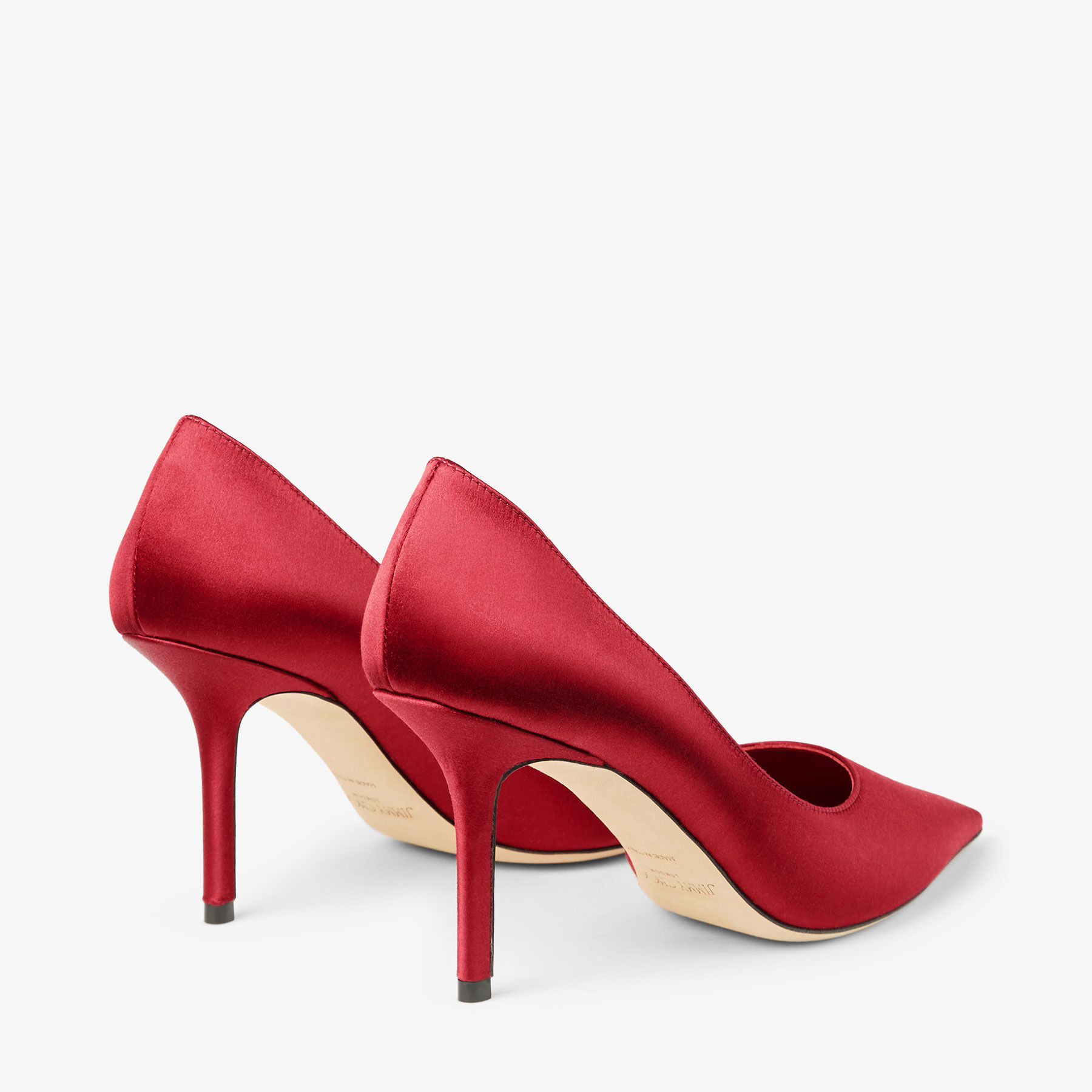 Love 85 | Décolleté in raso rosso rubino | JIMMY CHOO