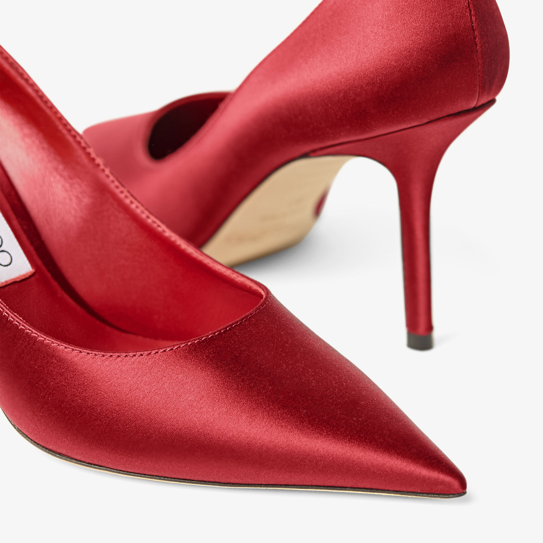 Love 85 | Décolleté in raso rosso rubino | JIMMY CHOO
