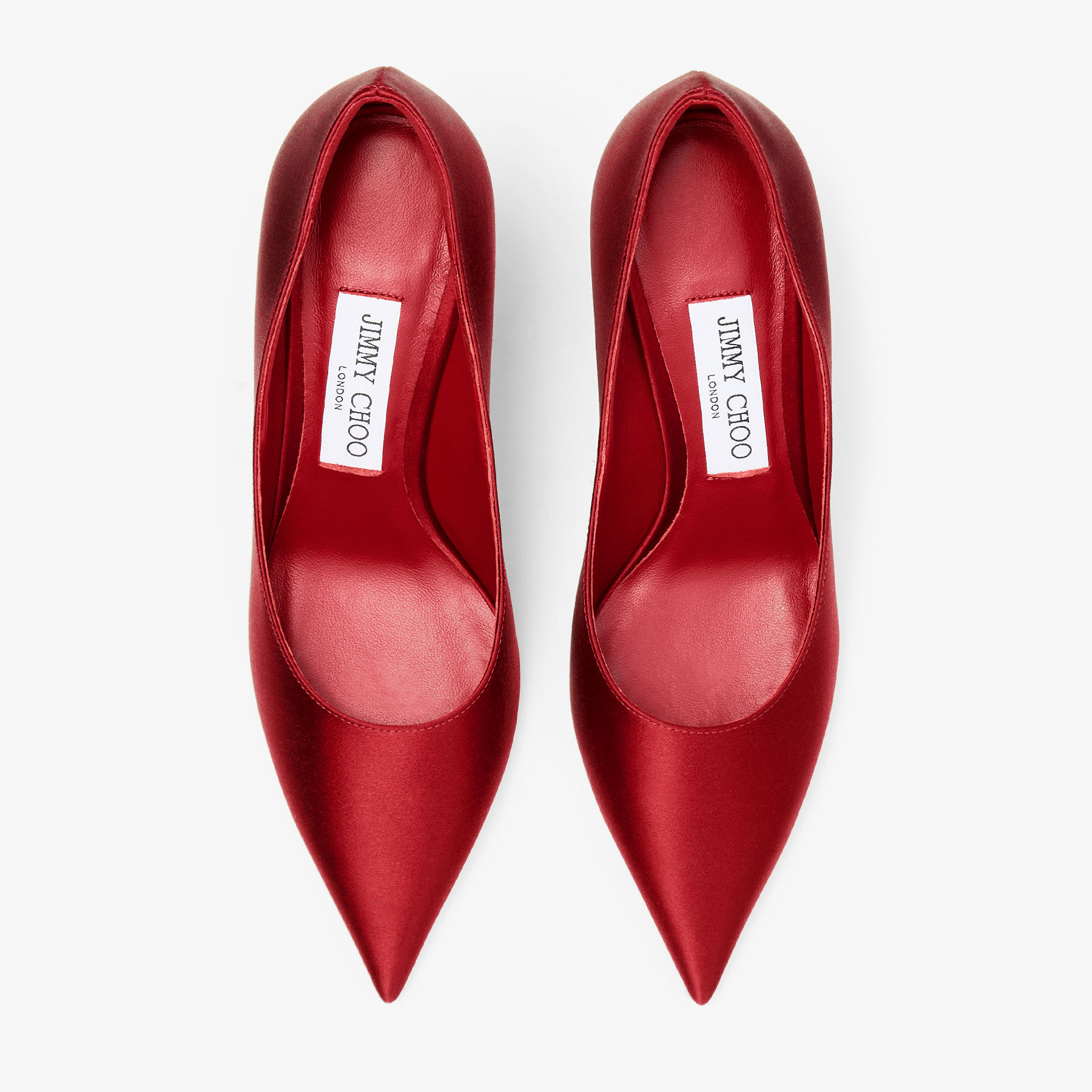 Love 85 | Décolleté in raso rosso rubino | JIMMY CHOO