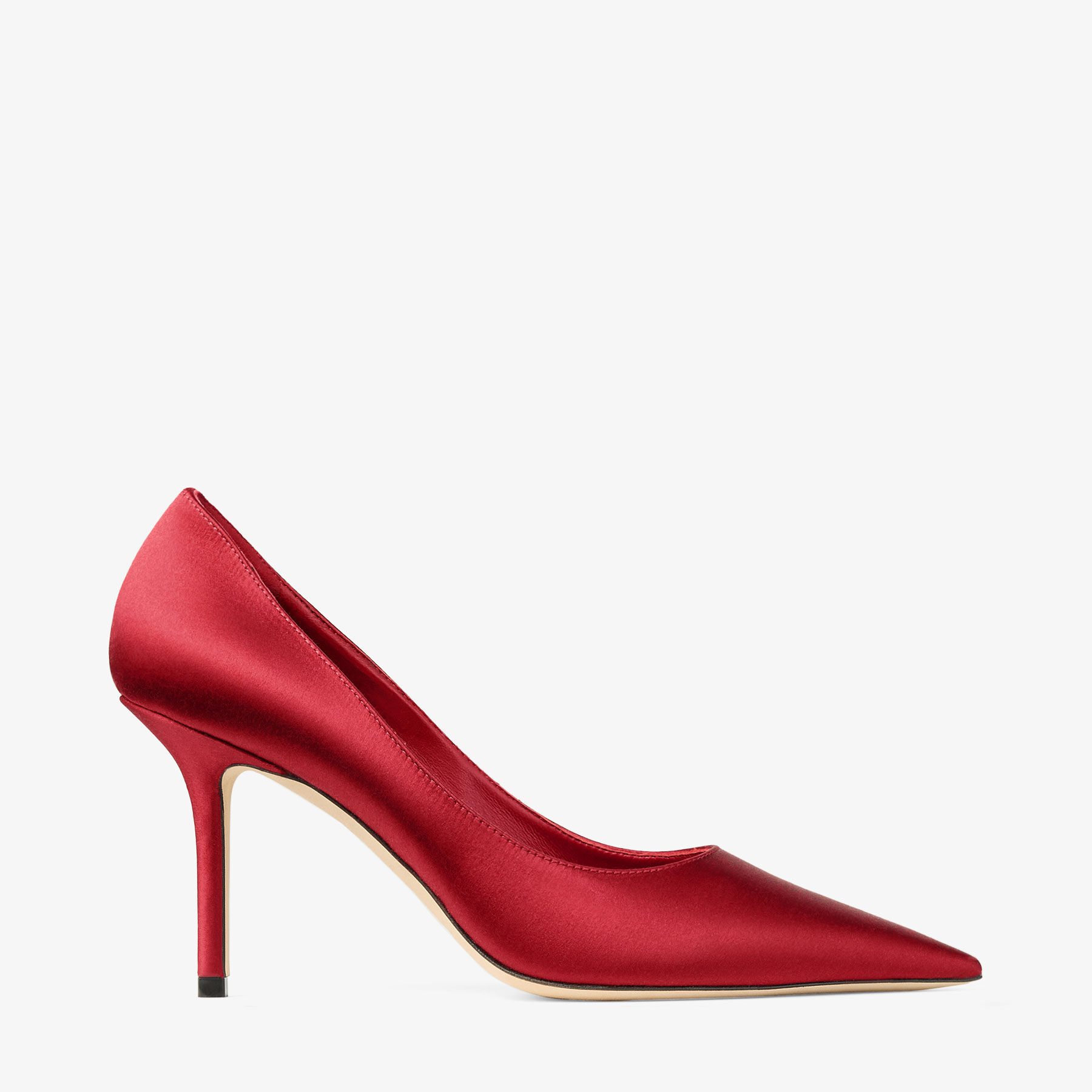 Love 85 | Décolleté in raso rosso rubino | JIMMY CHOO