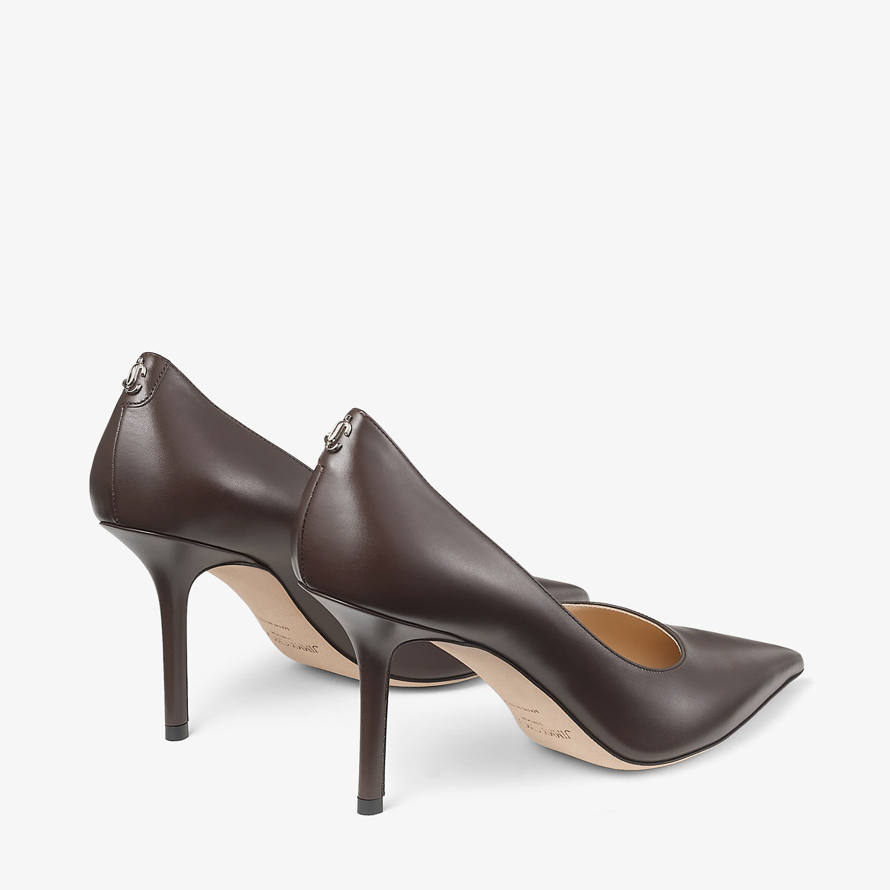 Love 85 | Chocolate Calf Leather Pumps with JC Emblem | JIMMY CHOO