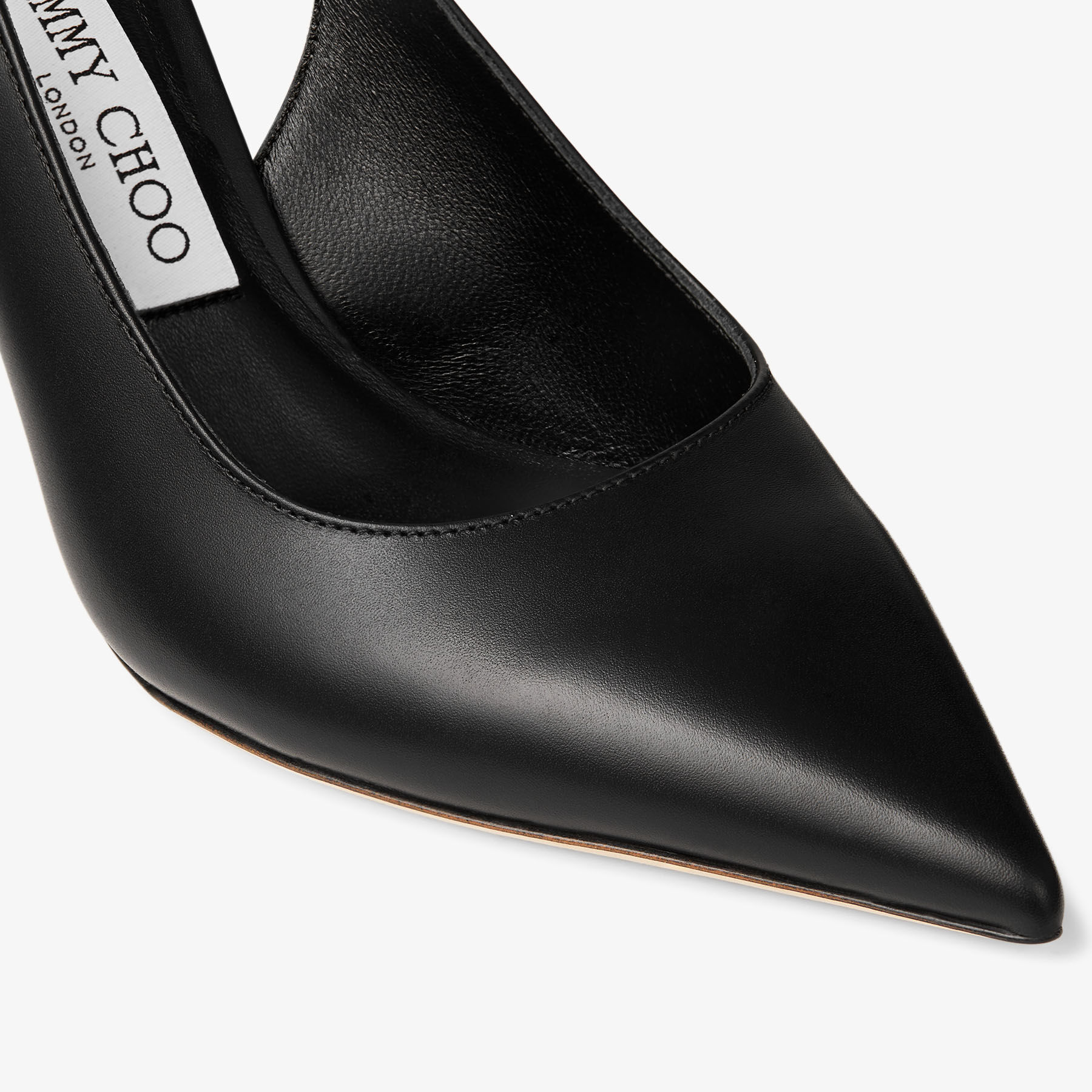 Love Sling Back 85 | Black Calf Leather Slingbacks | JIMMY CHOO