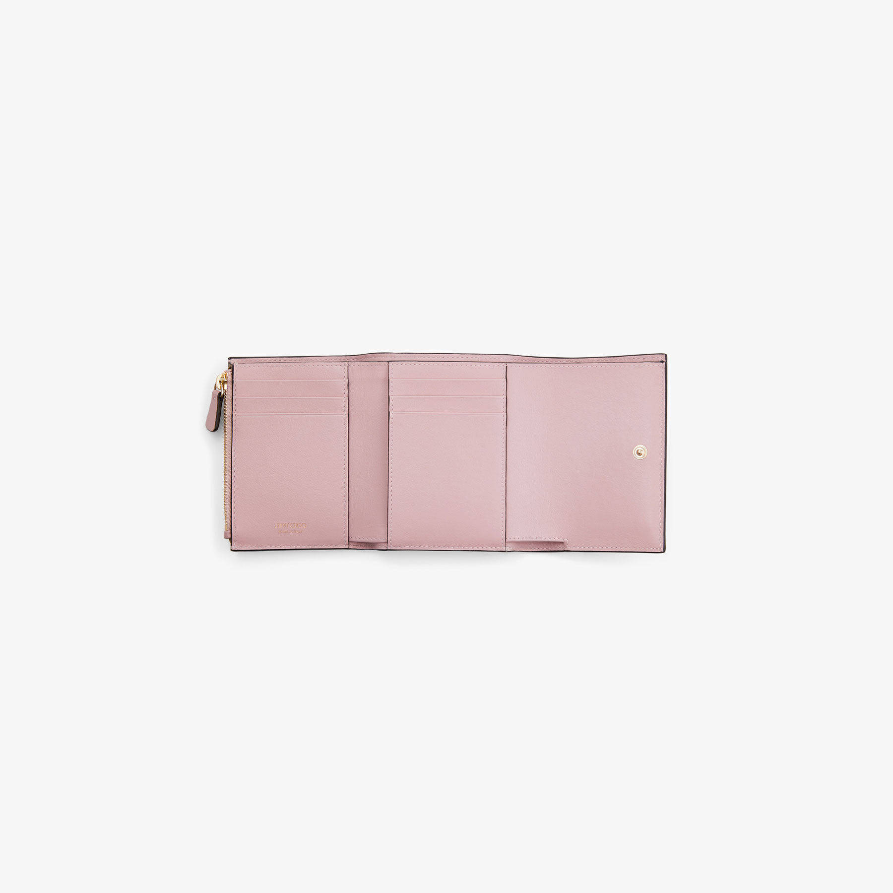 Marinda|Rose/Light Gold Calf Leather SLG| JIMMY CHOO