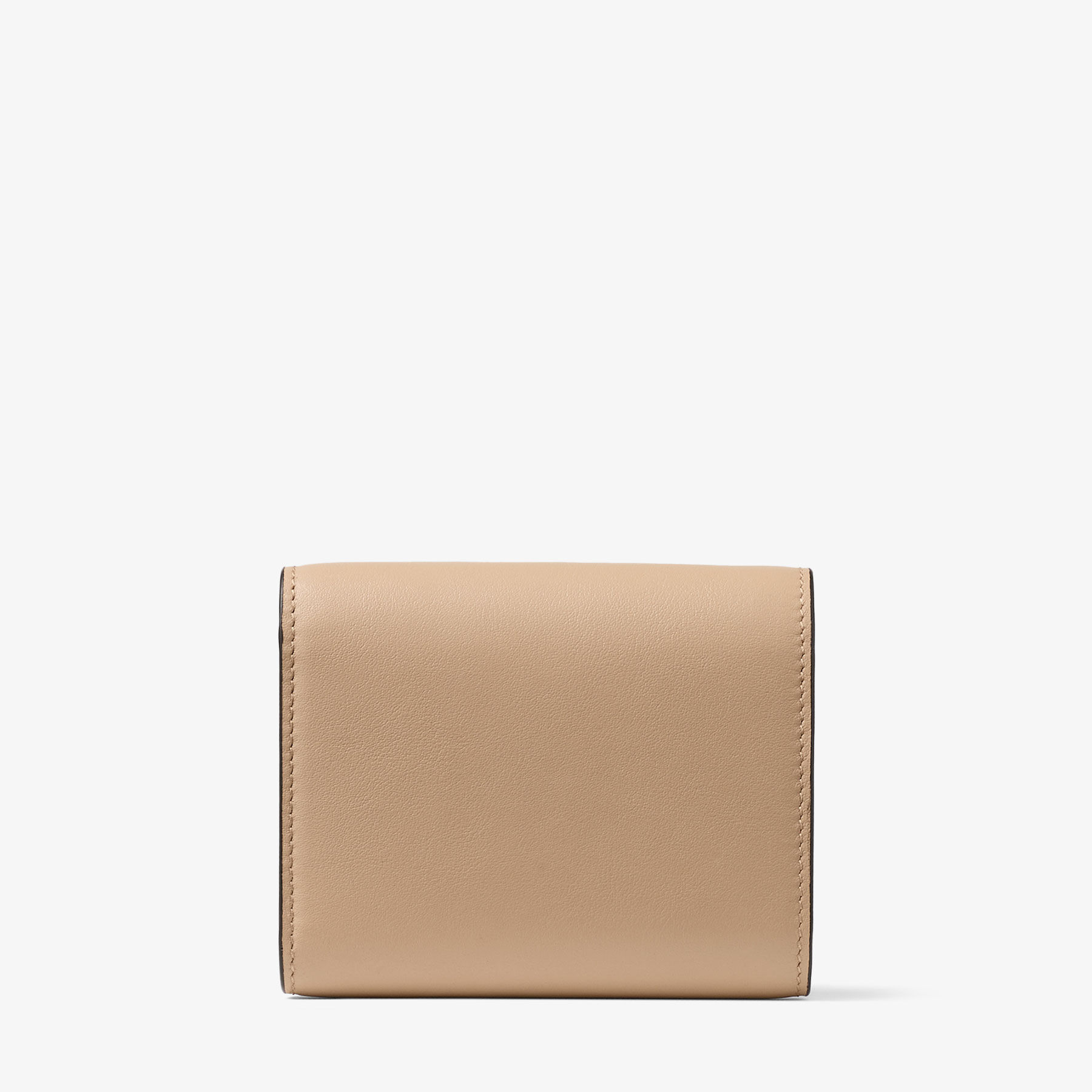 Marinda | Chai and Rose Calf Leather Compact Wallet with Pearl and ...