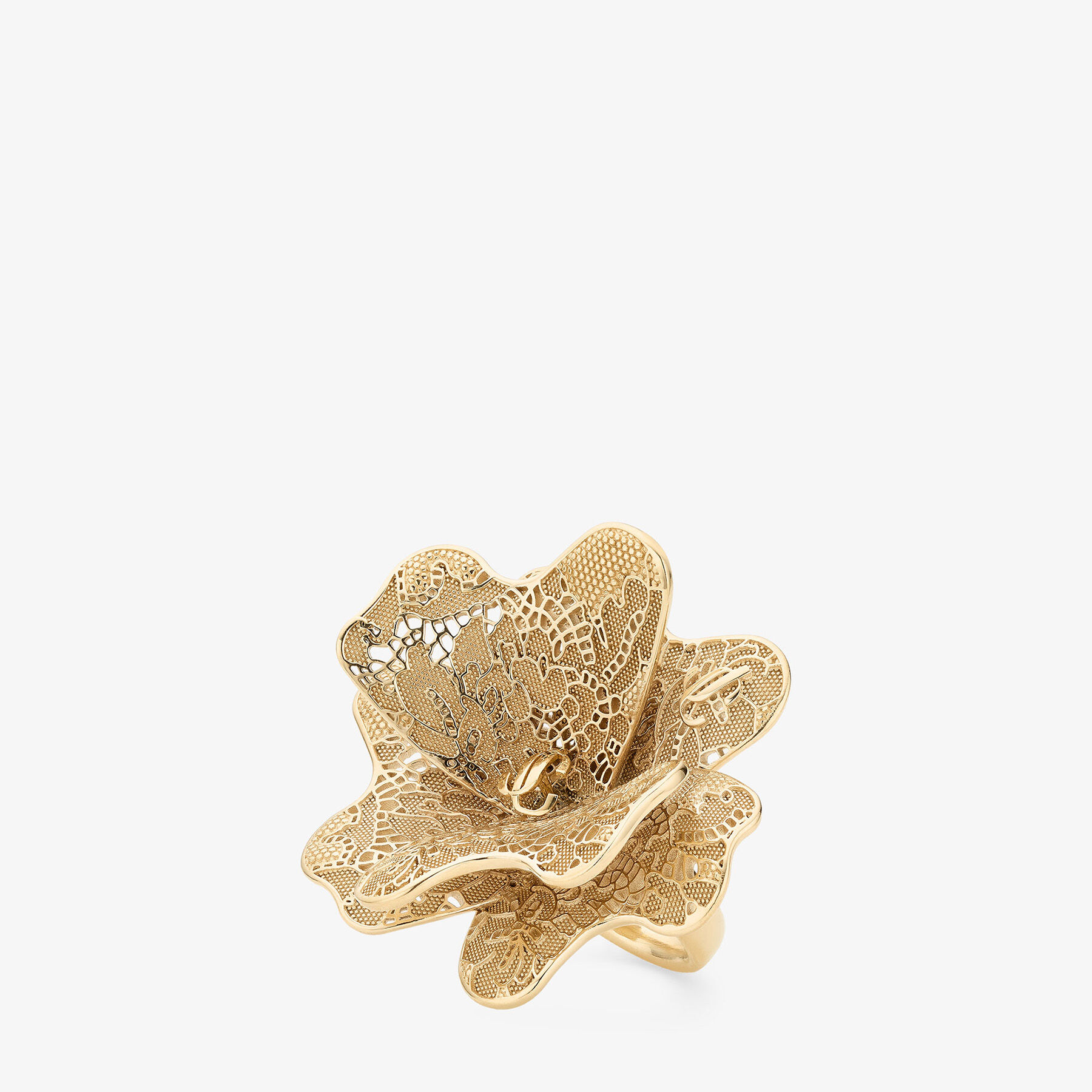 Maxi Corsage Ring | Gold Finish Metal Corsage Ring | JIMMY CHOO