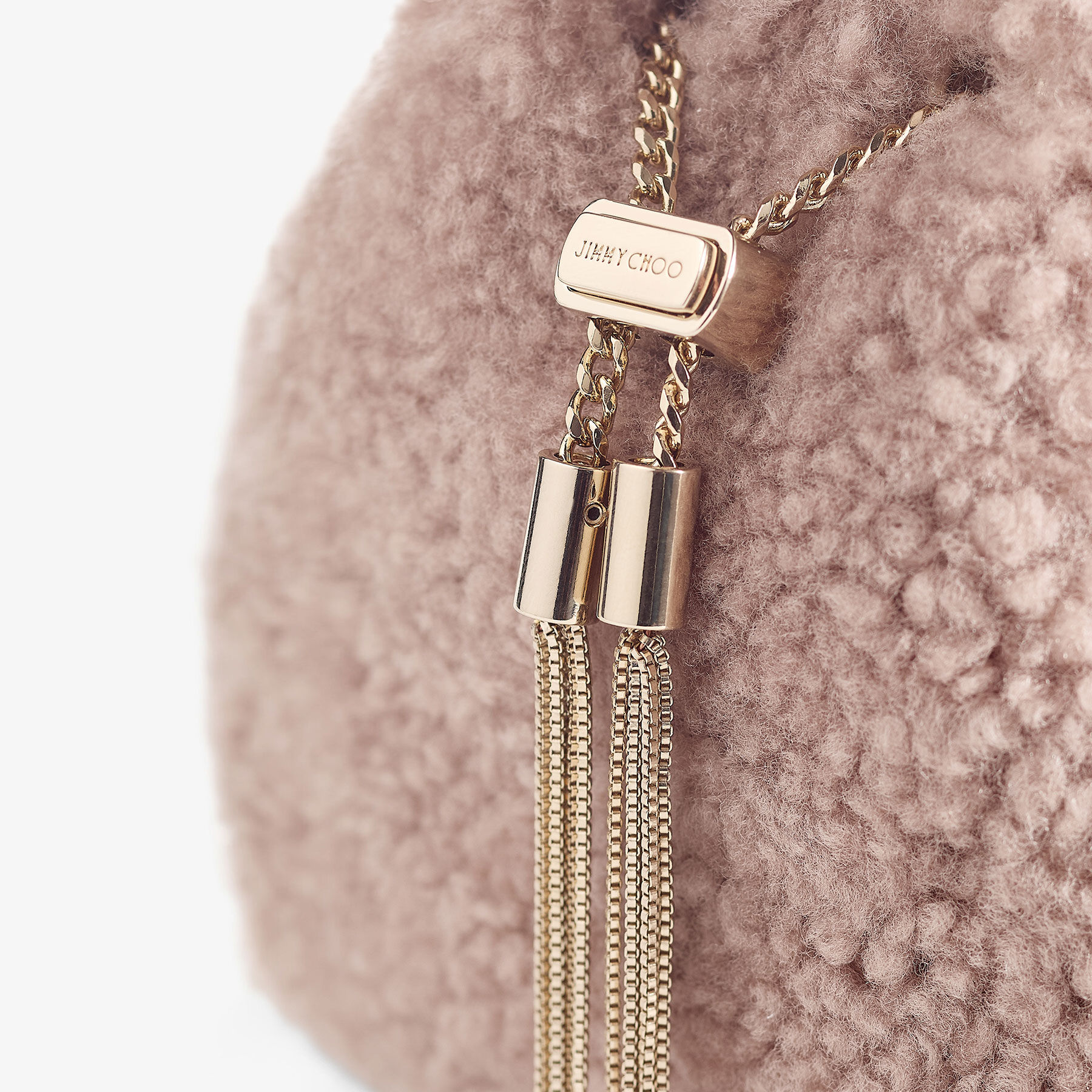 MICRO BON BON | 티 로즈 시어링 미니 백 | 지미추