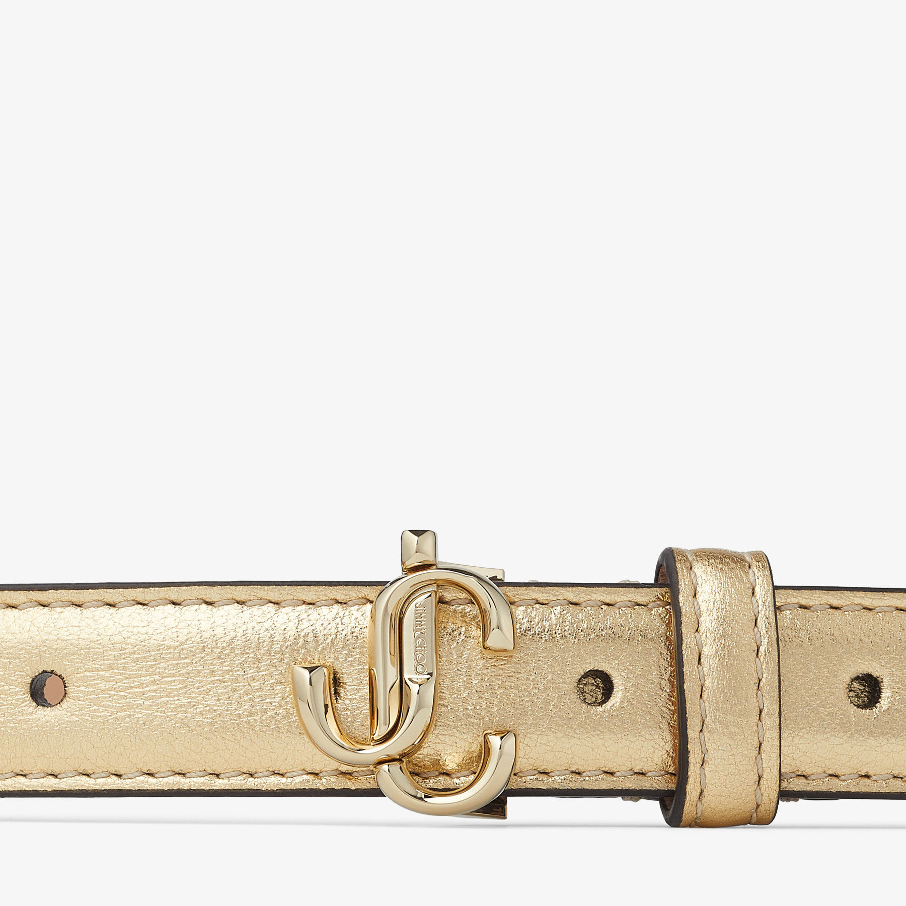 MINI HELINA | Gold Metallic Nappa Leather Mini Belt | Autumn Collection ...
