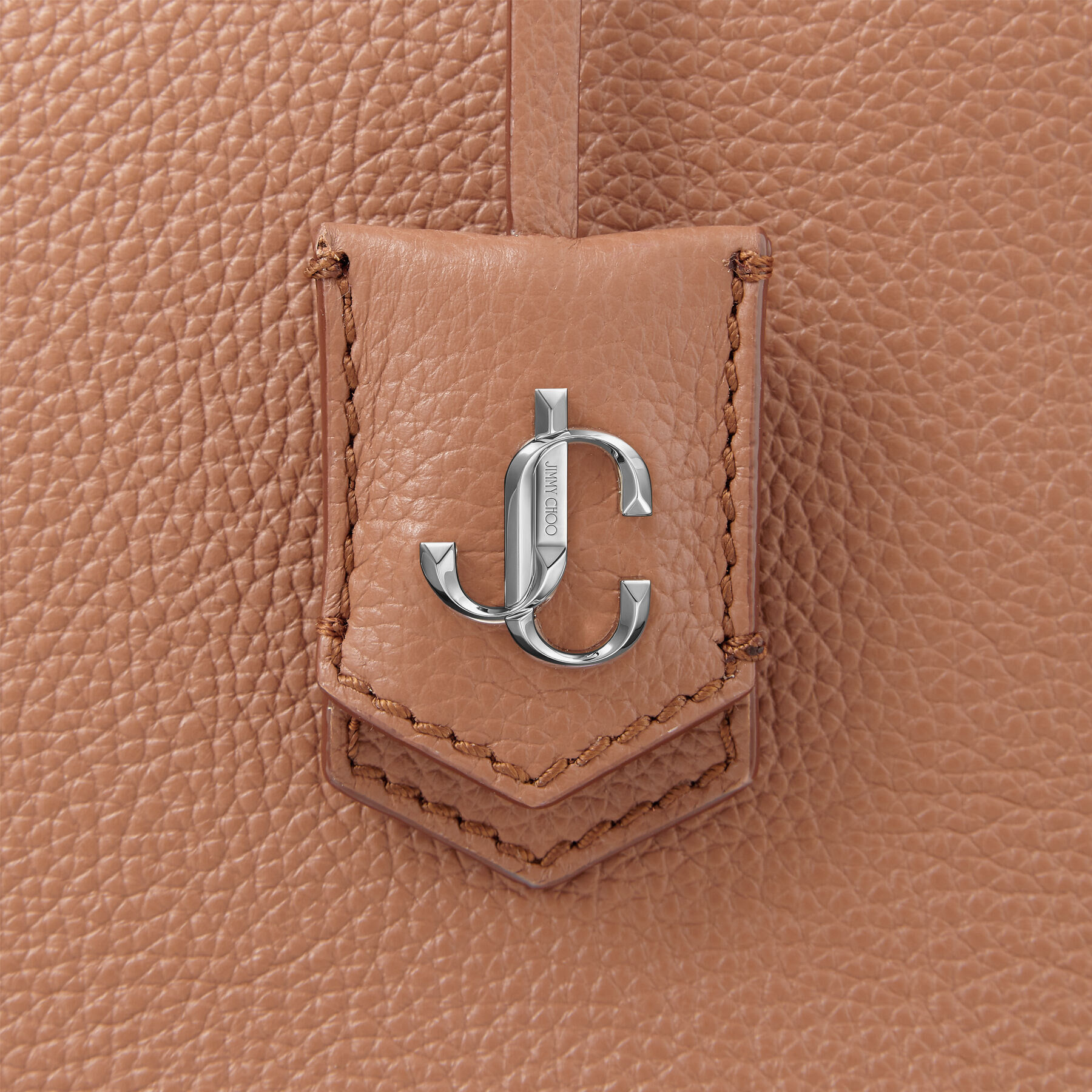 Cuoio Grained Calf Leather Tote Handbag with JC Emblem | NINE2FIVE E/W ...