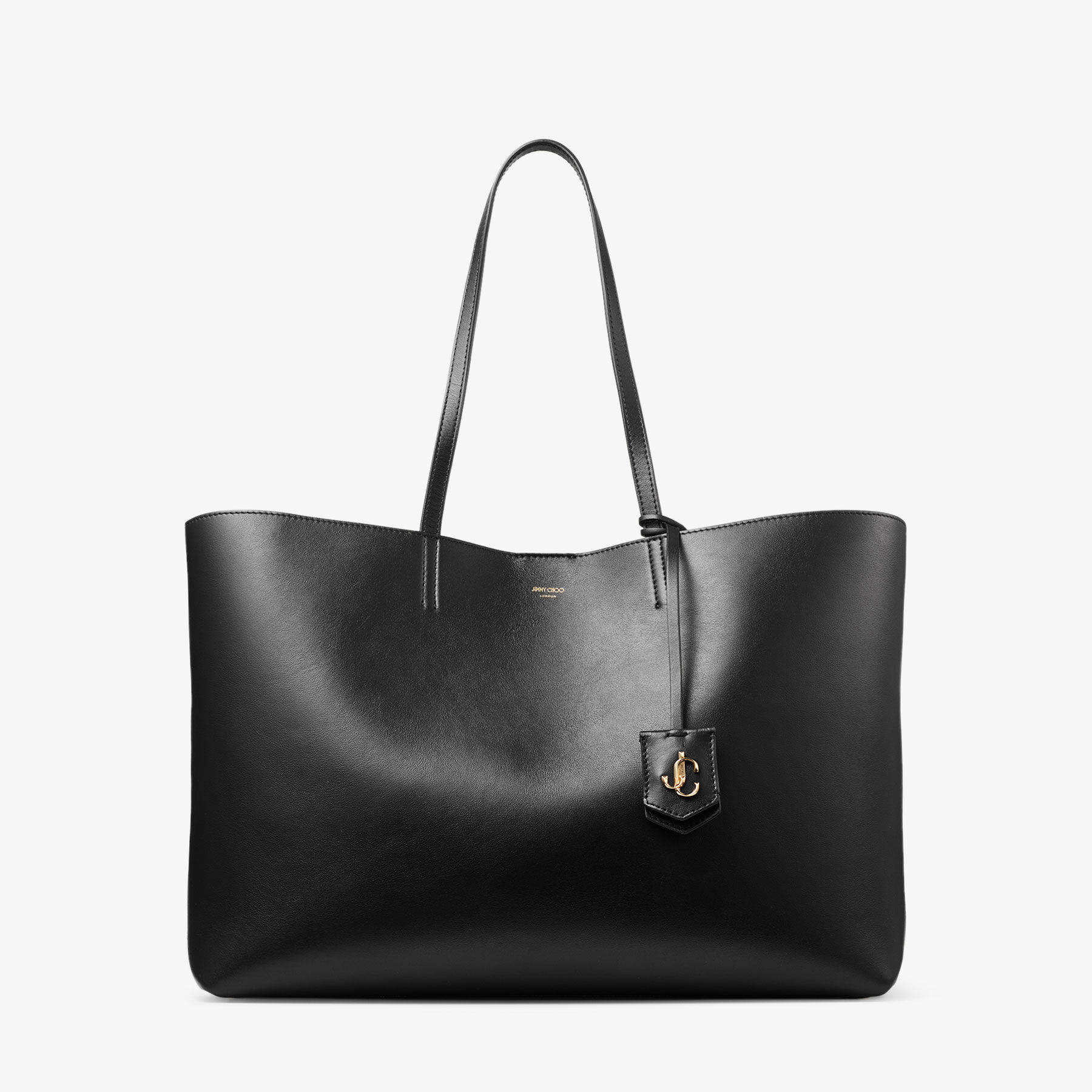 Nine2Five East-West | Borsa tote in pelle di vitello liscia nera | JIMMY CHOO