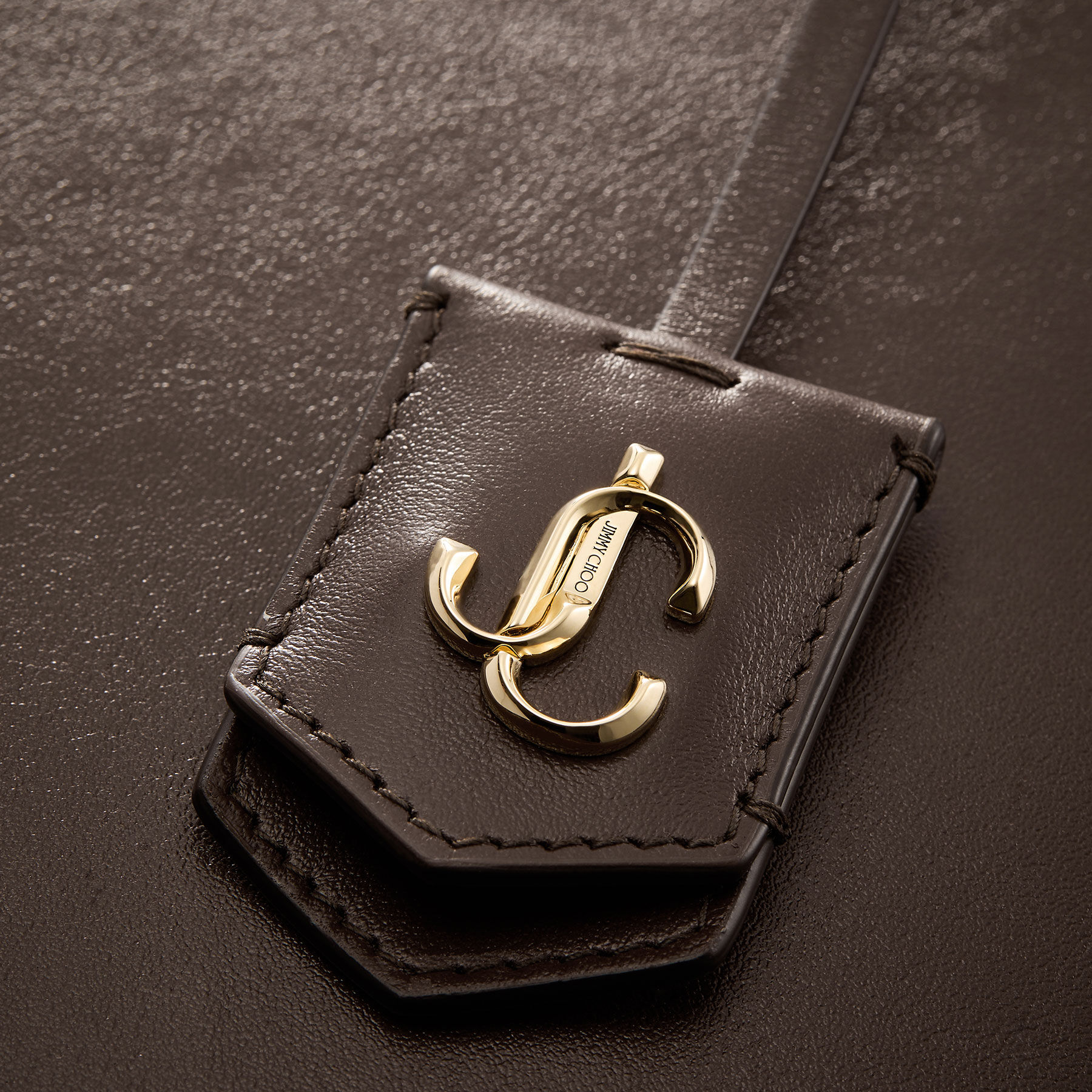 Nine2Five East-West | Chocolate Smooth Calf Leather Tote Handbag | JIMMY CHOO