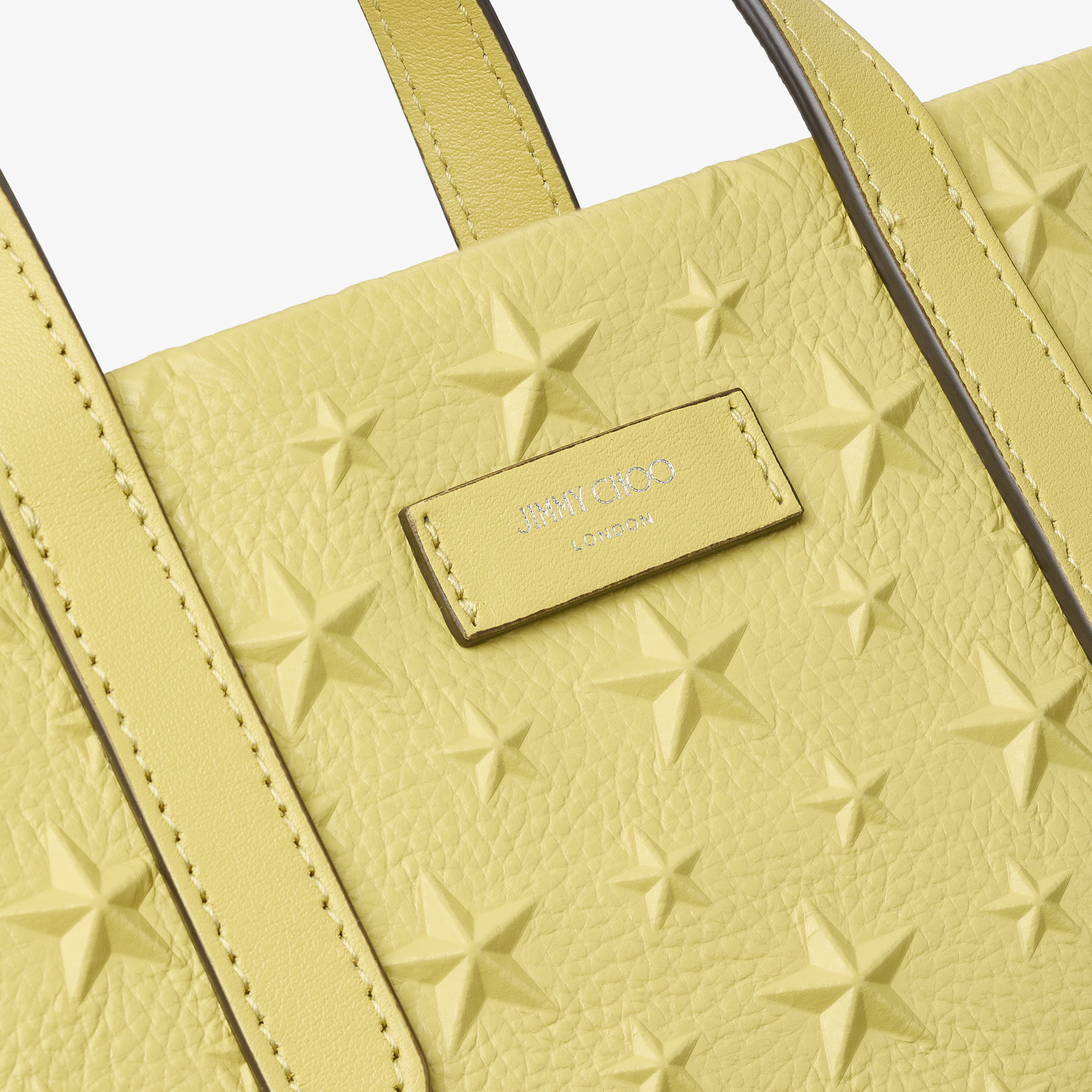 Pimlico/S Mini|Yellow Embossed Leather Tote Bag| JIMMY CHOO NZ