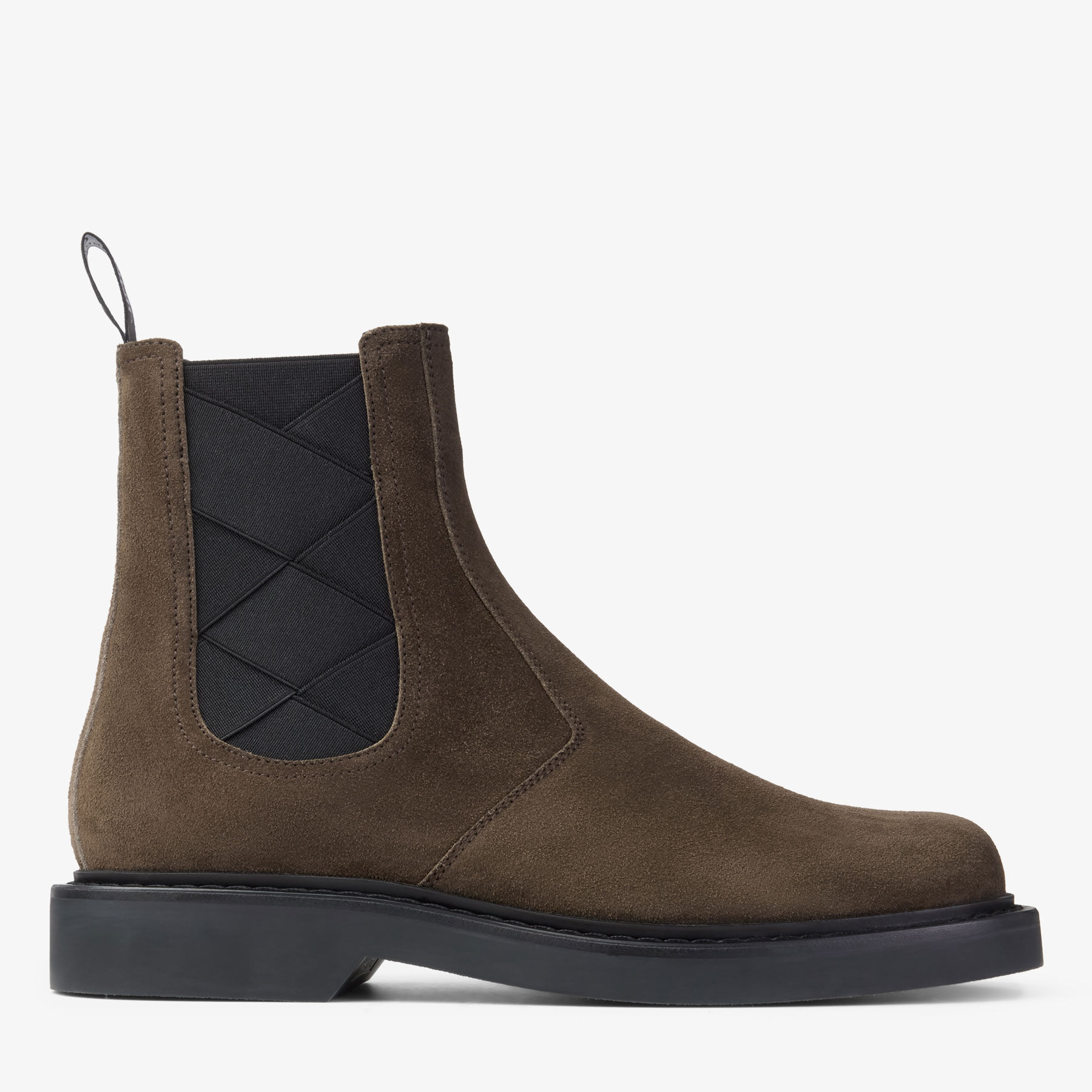 Reggie Chelsea Boot | Umber Velvet Suede Chelsea Boots | JIMMY CHOO NZ