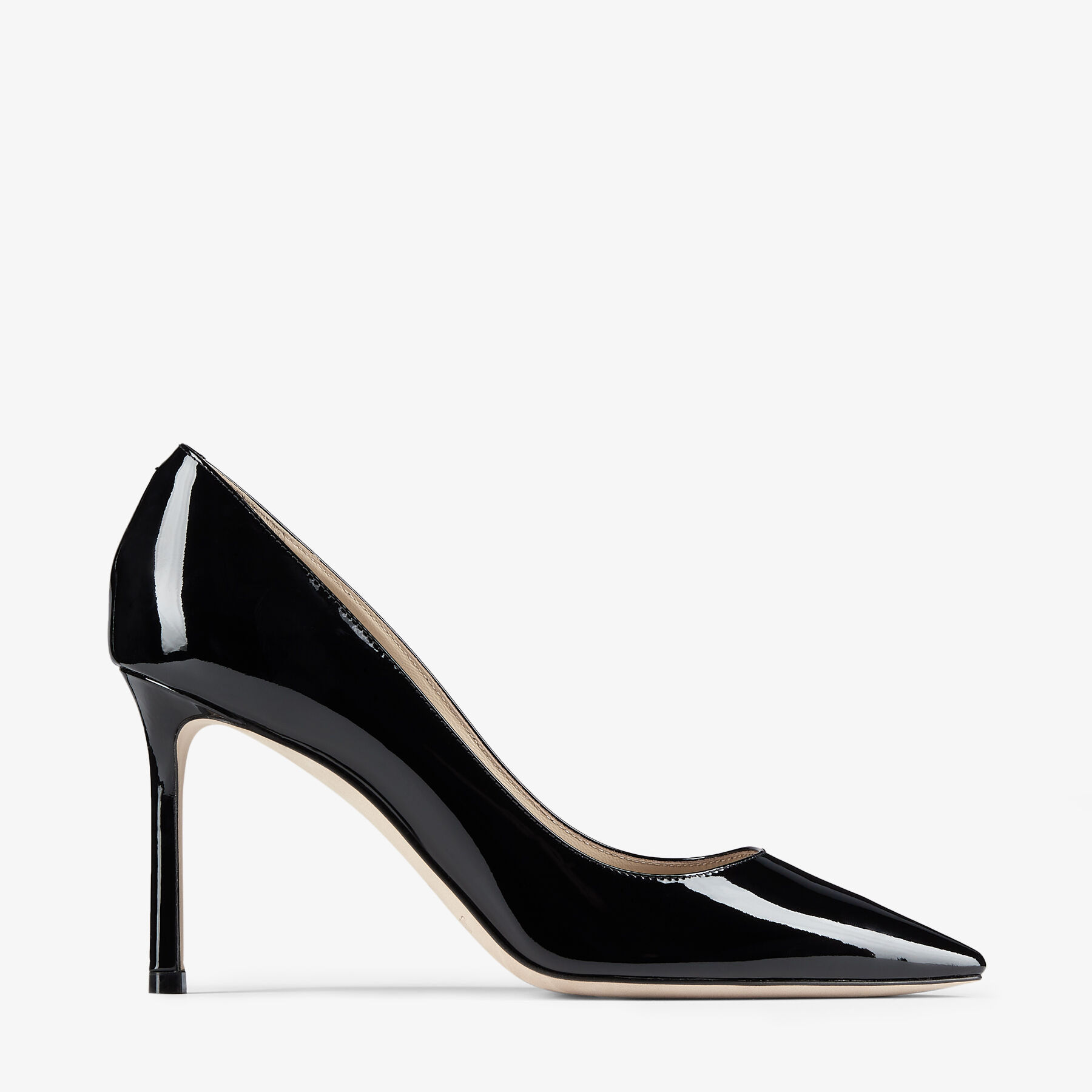 Black Patent Leather Pointy Toe Pumps | Romy 85 | Pre Fall 16 | JIMMY ...