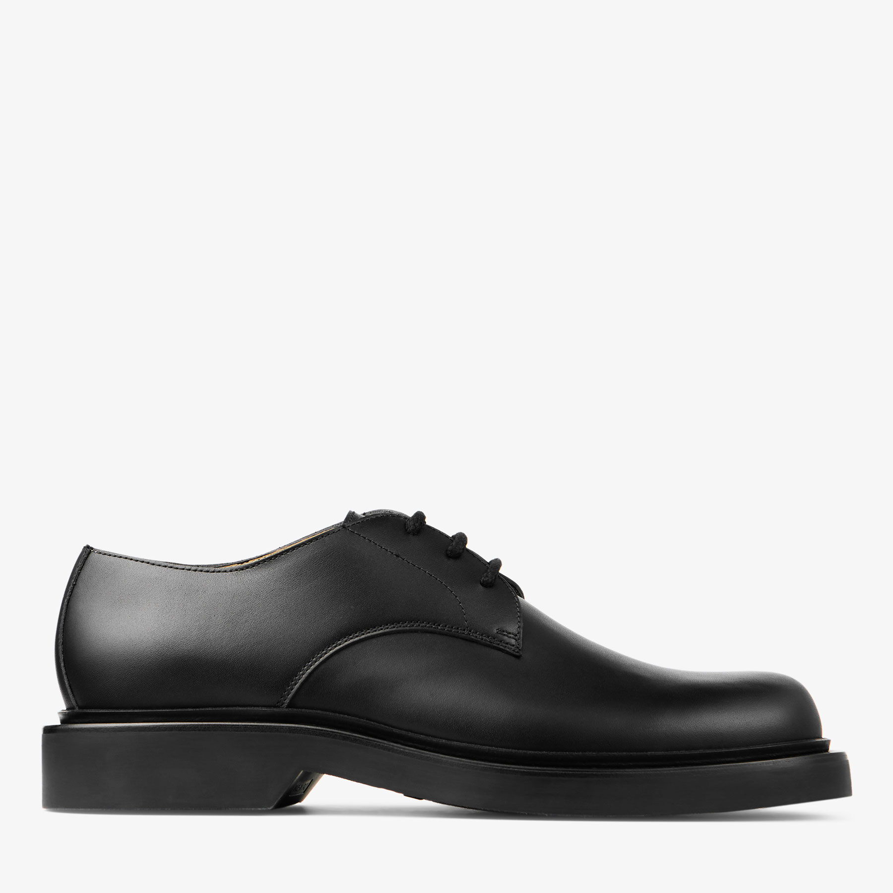 Rowan Derby | Black Box Calf Leather Loafers | JIMMY CHOO