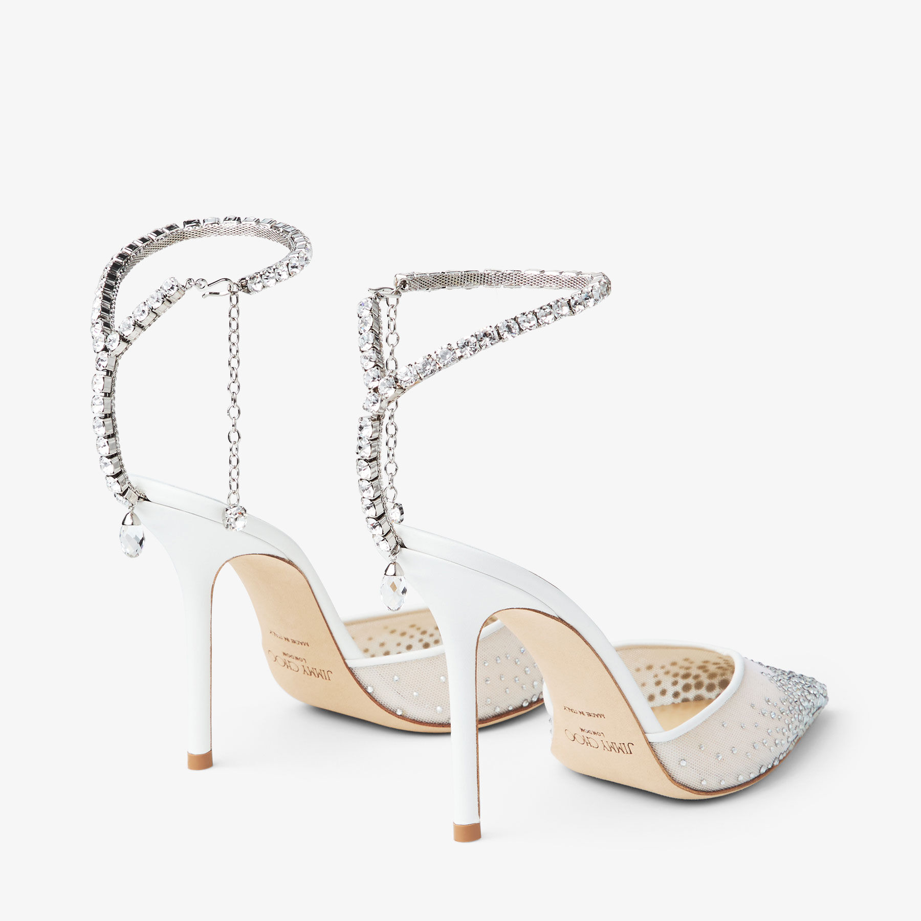 Saeda 100 | Escarpins de mariée en satin blanc | JIMMY CHOO FR
