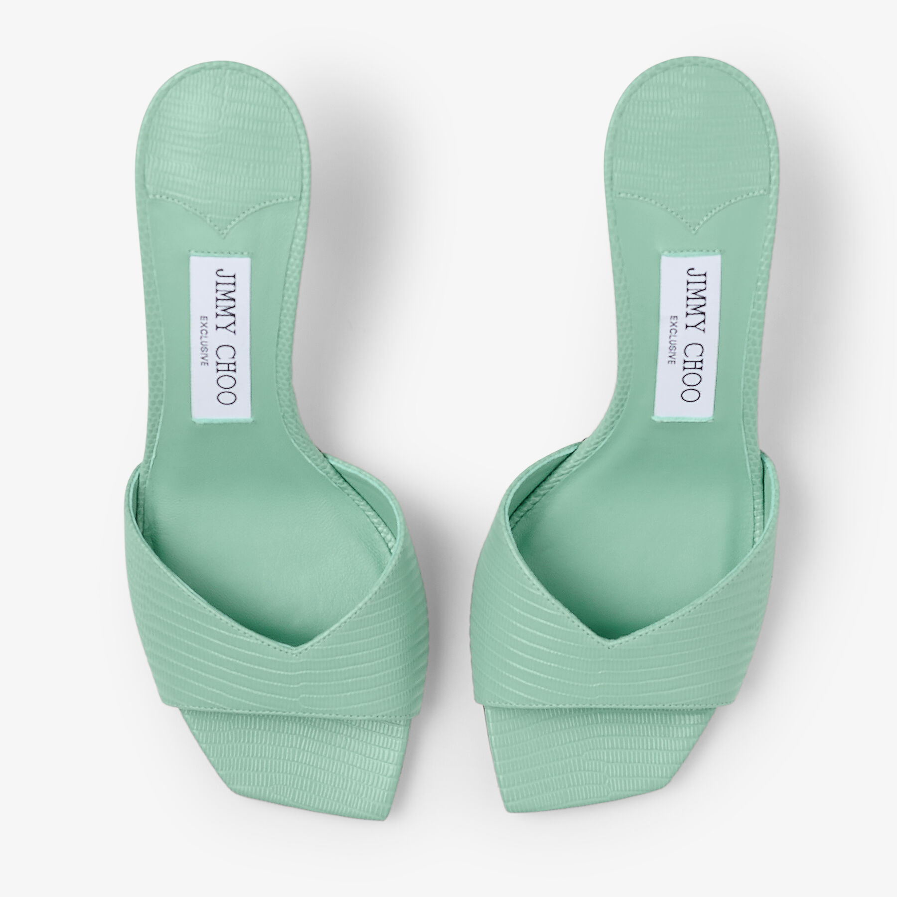 Skye 70 | Aqua Green Lizard Printed Leather Sandals | JIMMY CHOO