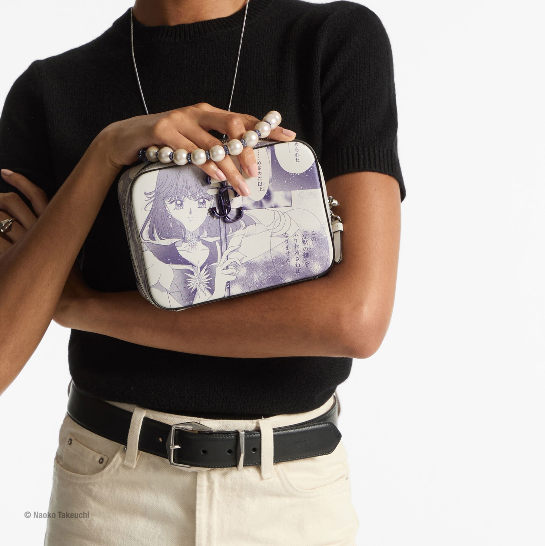 SAILOR SATURN AVENUE VANITY BAG | 퍼플 가죽 탑 핸들 | 지미추