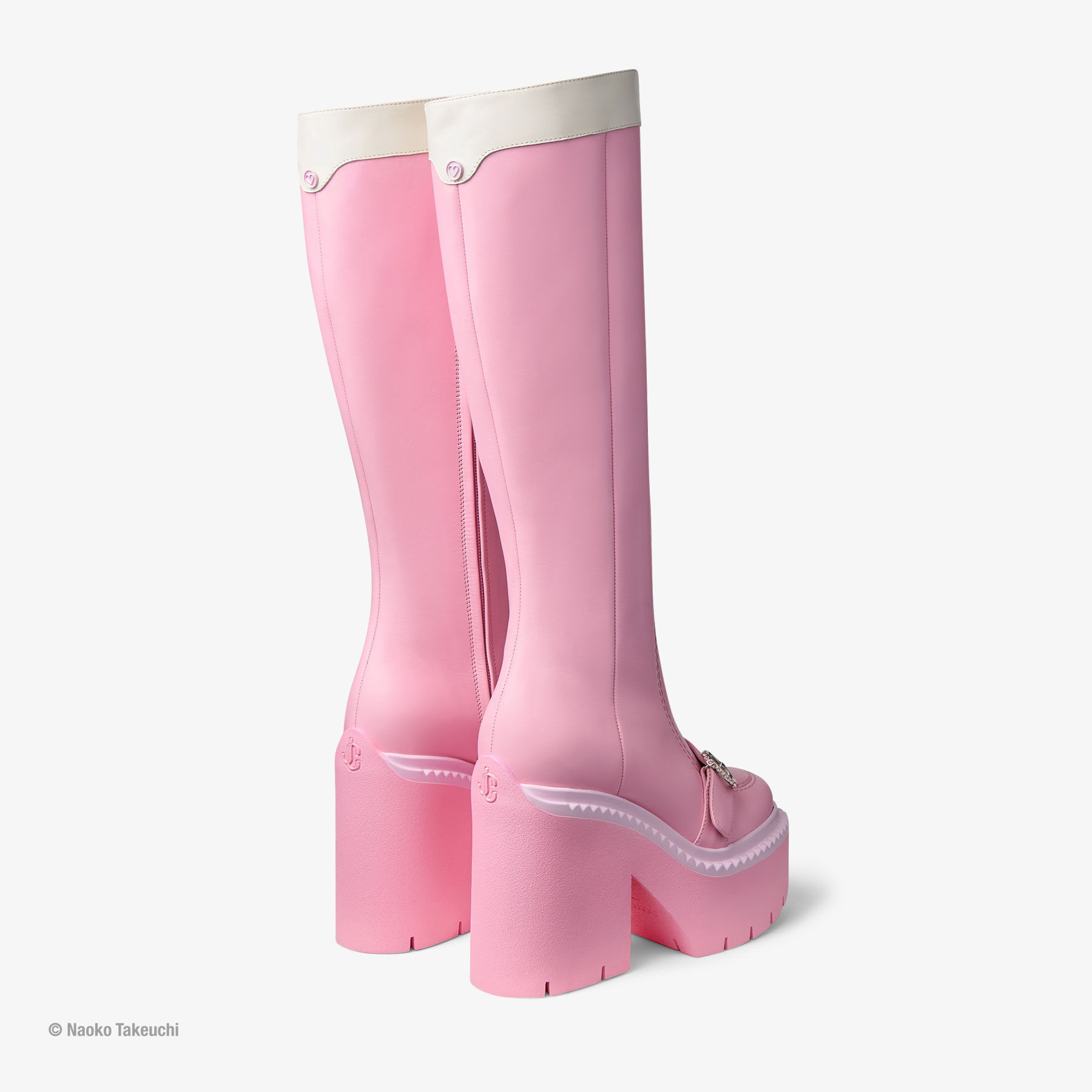 Sailor Chibi Moon Boot 120 | Pink Leather Boot | JIMMY CHOO