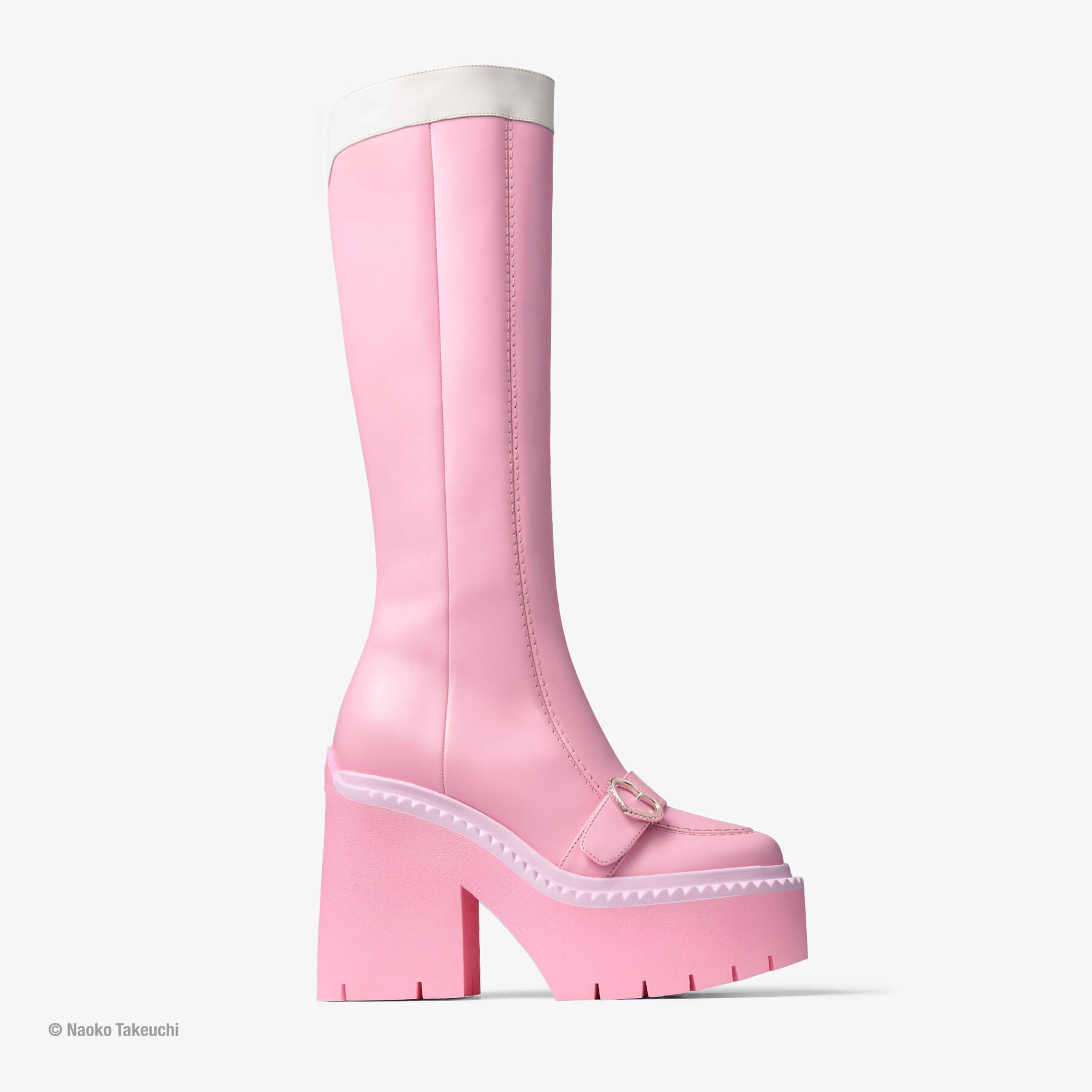Sailor Chibi Moon Boot 120 | Pink Leather Boot | JIMMY CHOO