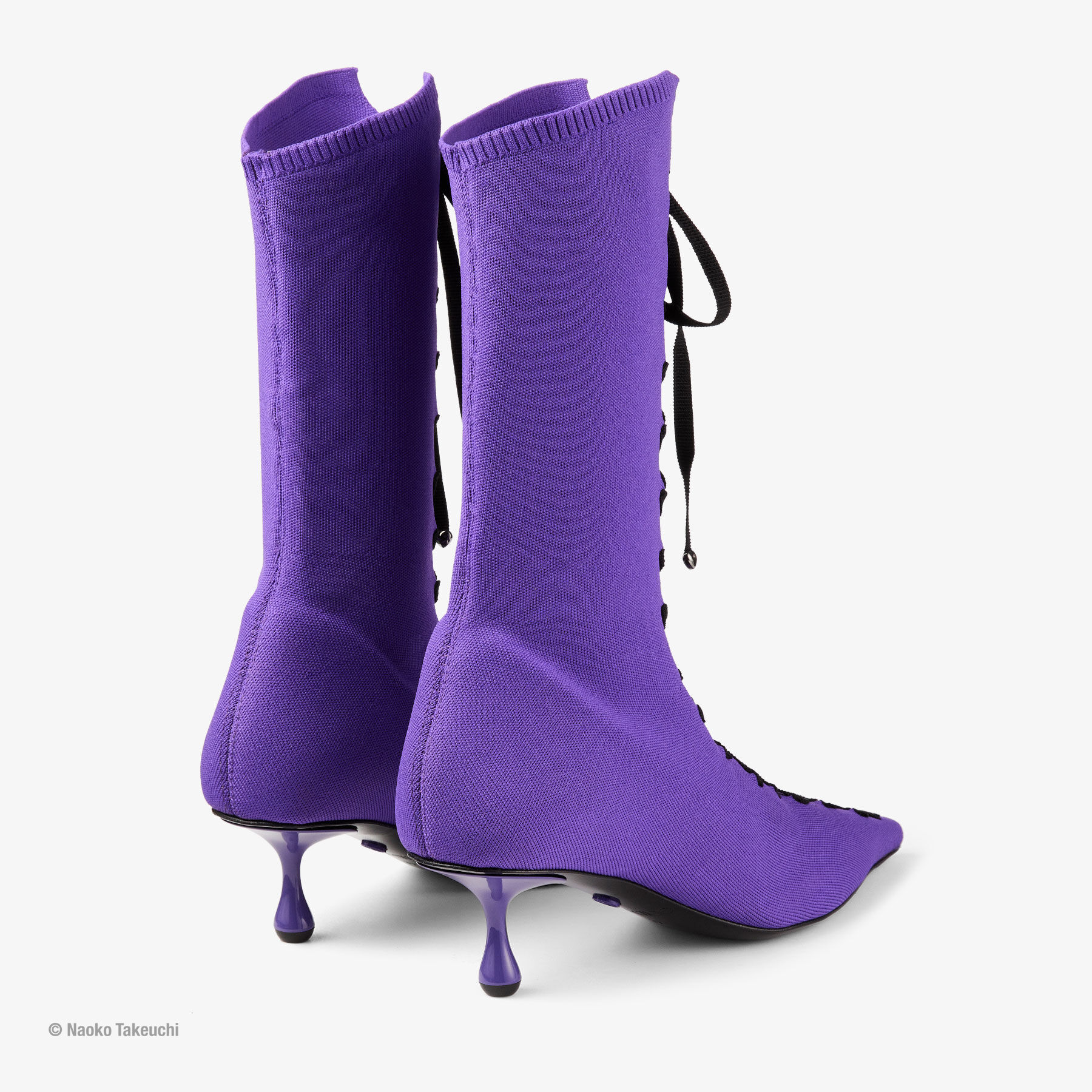 Sailor Saturn Boot 50 | Purple Stretch Knit Boot | JIMMY CHOO
