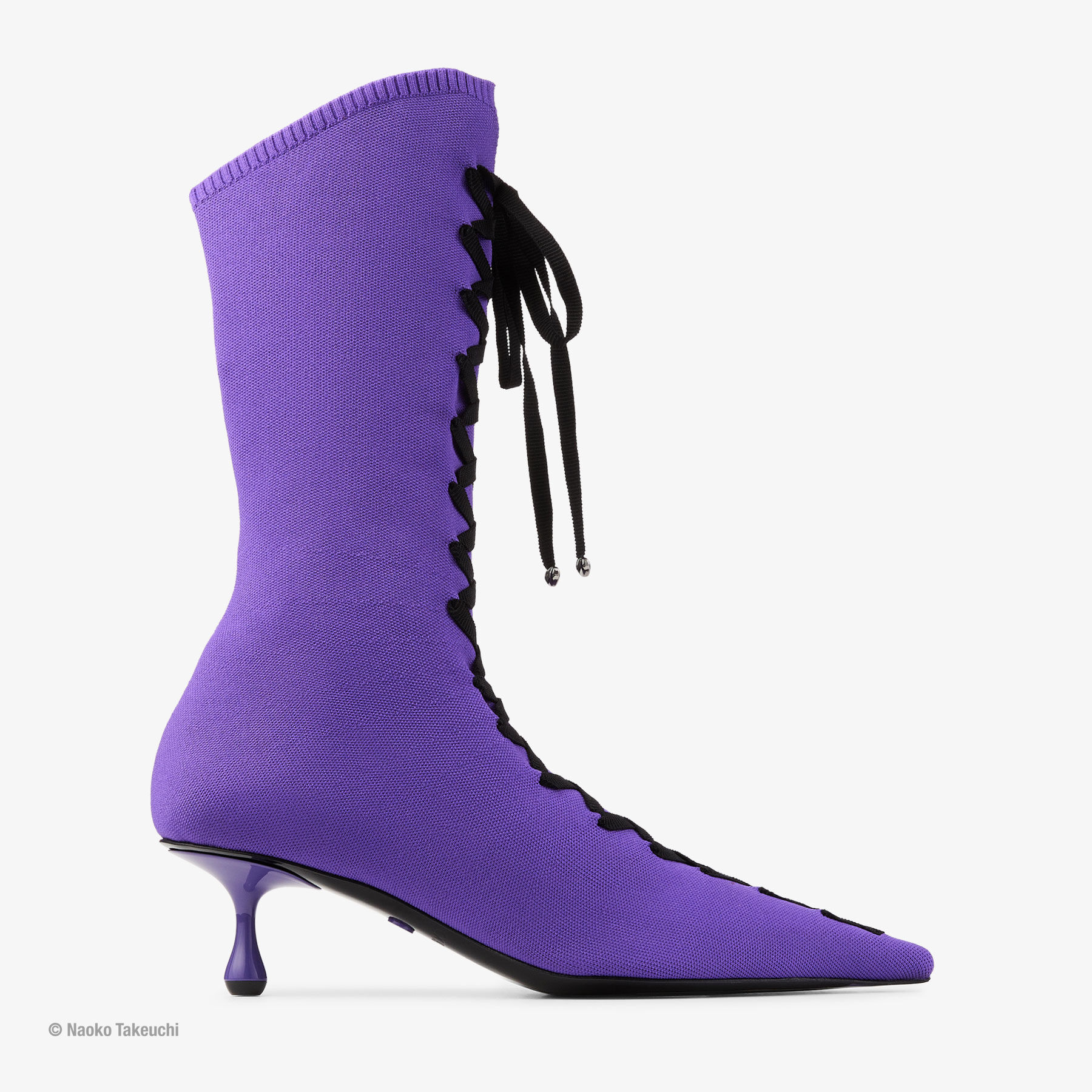 Sailor Saturn Boot 50 | Purple Stretch Knit Boot | JIMMY CHOO