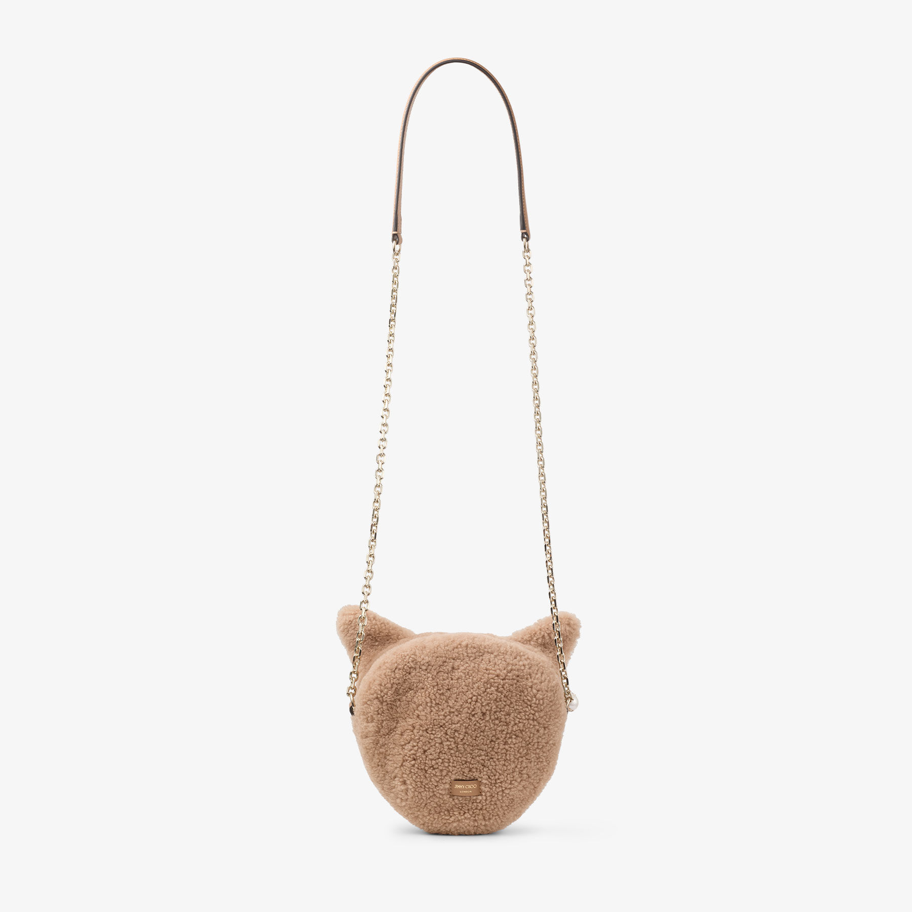 Soft Fox Mini Bag | Toffee Shearling Fox Mini Bag | JIMMY CHOO