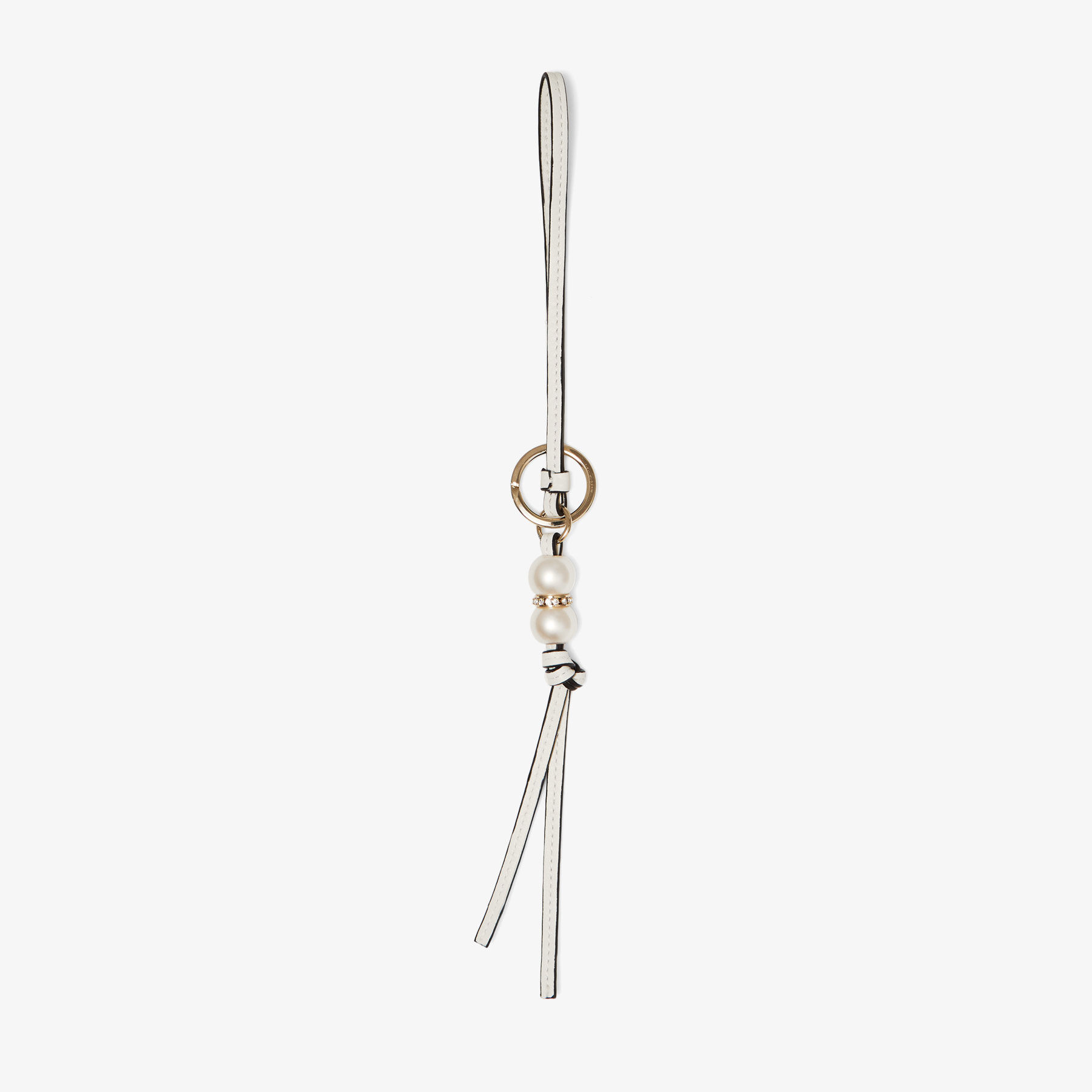 Spheres Charm | Latte Leather Pearl Bag Charm | JIMMY CHOO AU