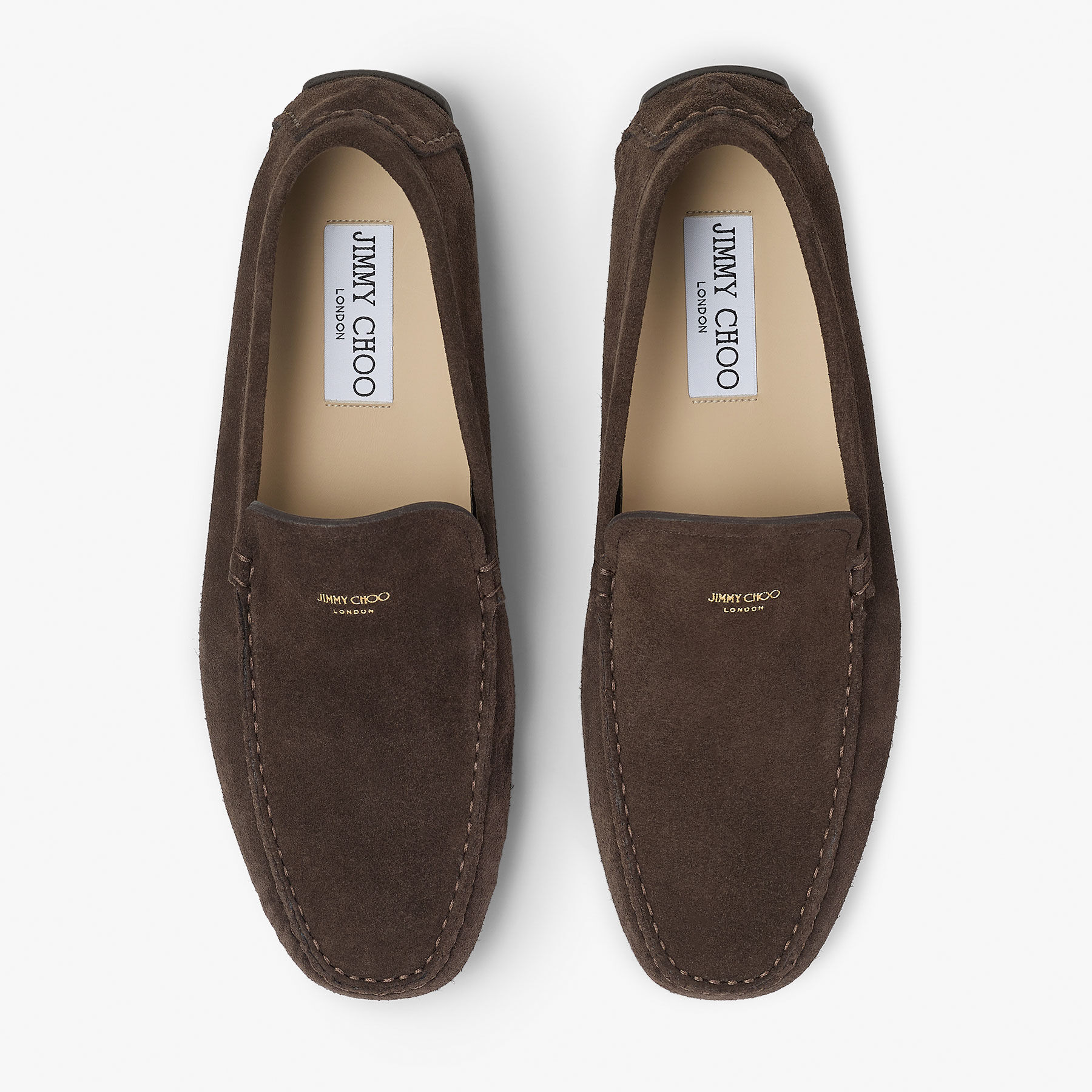 Stanly Driver |Mocassins en cuir retourné moka | JIMMY CHOO