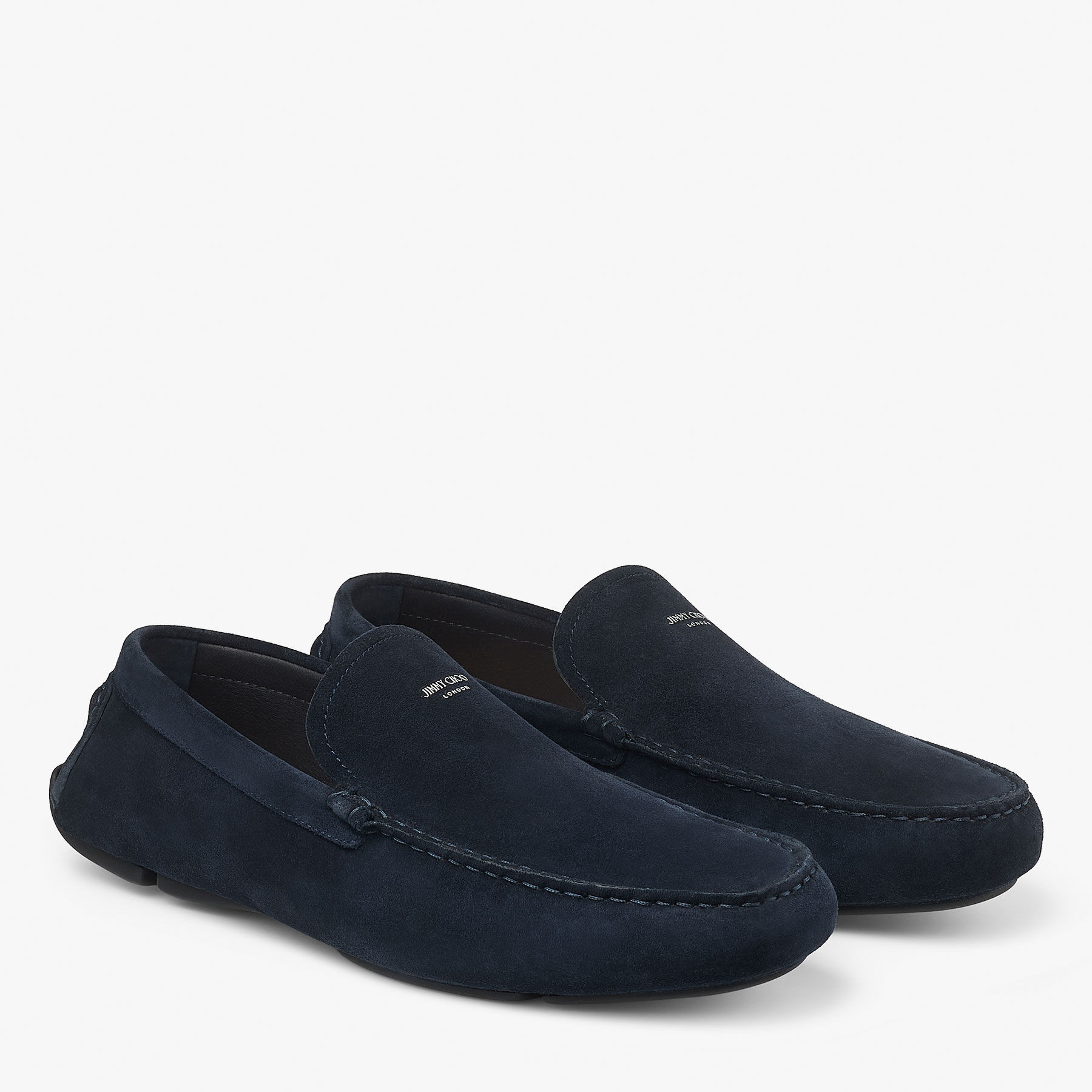 Stanly Driver |Navy Reverse Suede Driver | JIMMY CHOO