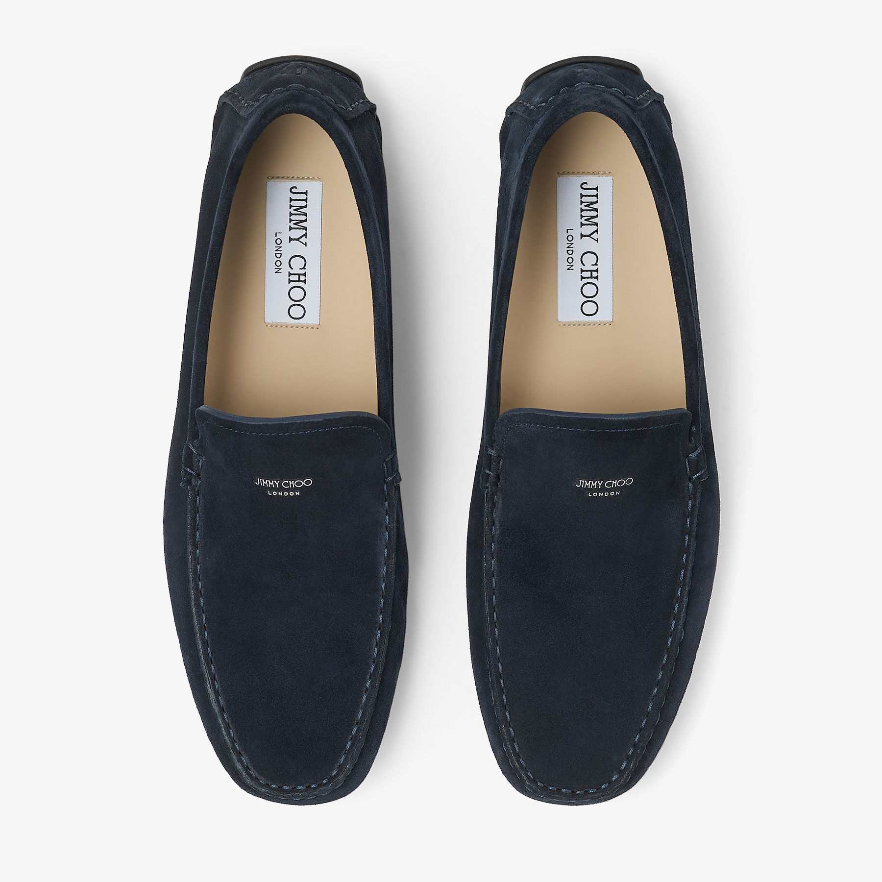 Stanly Driver |Zapatos tipo driver en ante vuelto de color azul marino ...