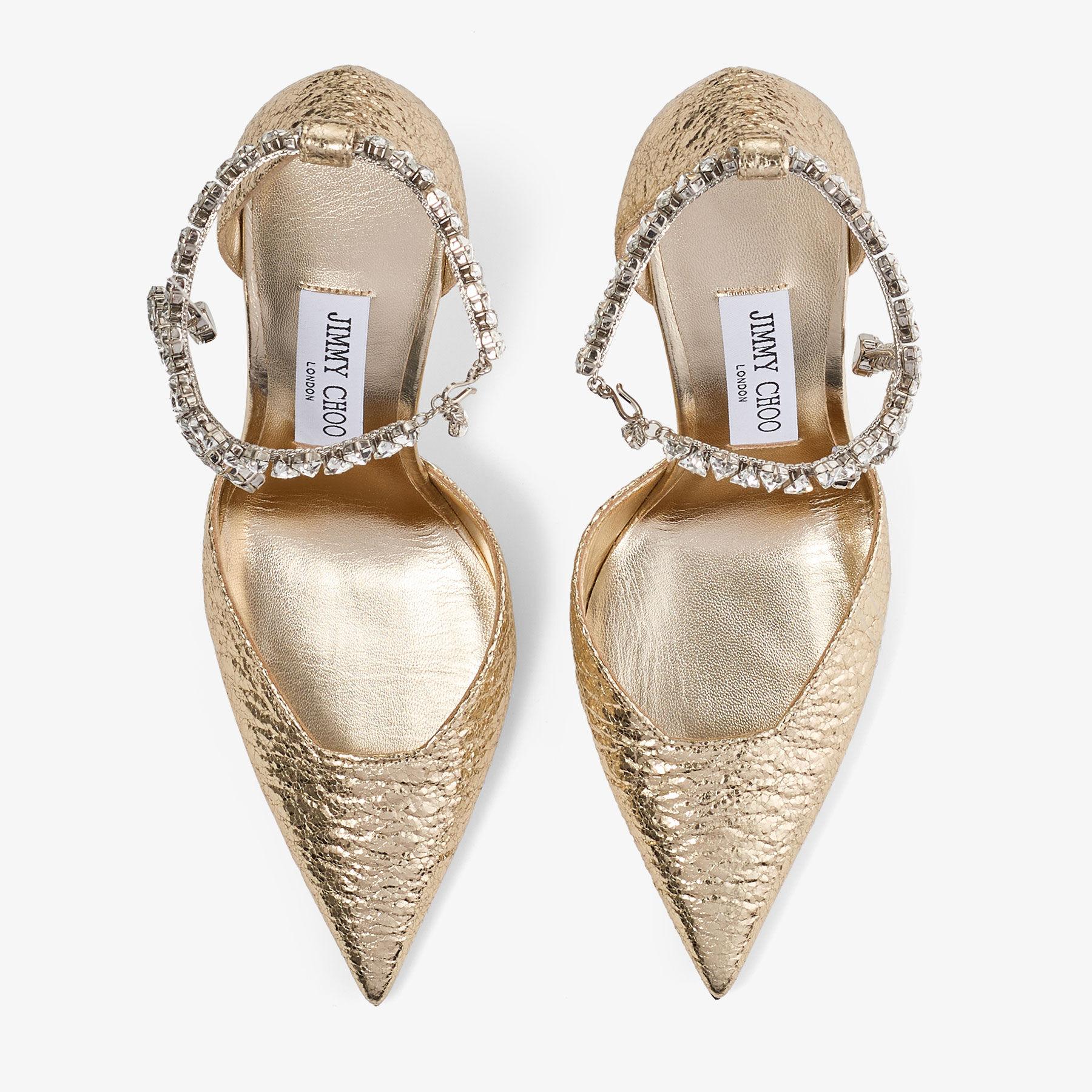 Stevie 100 | Gold Crushed Metallic Pumps | JIMMY CHOO