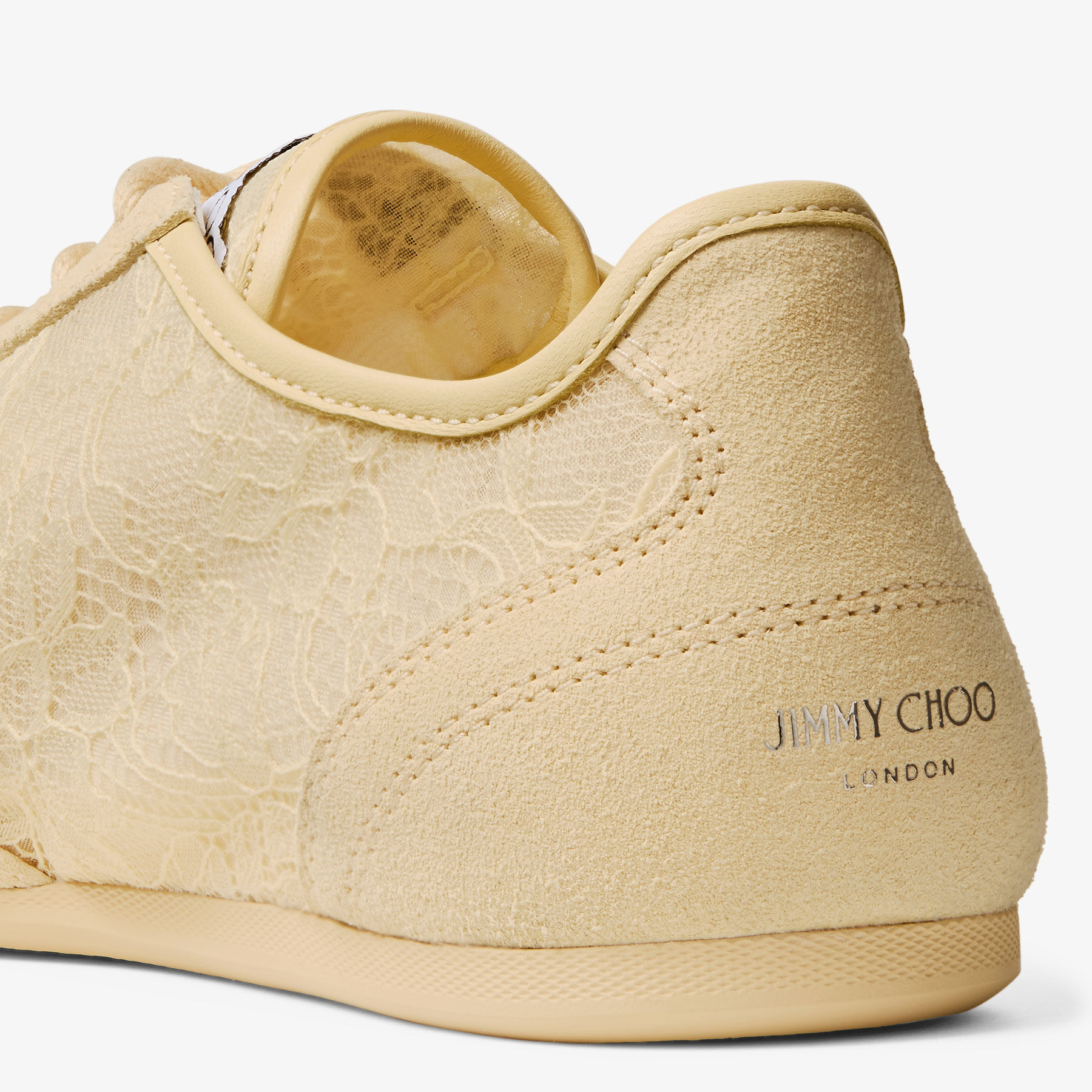 Sunny F | Low-Top-Sneaker aus Leder-Mix mit Jimmy Choo-Spitze in Mais ...