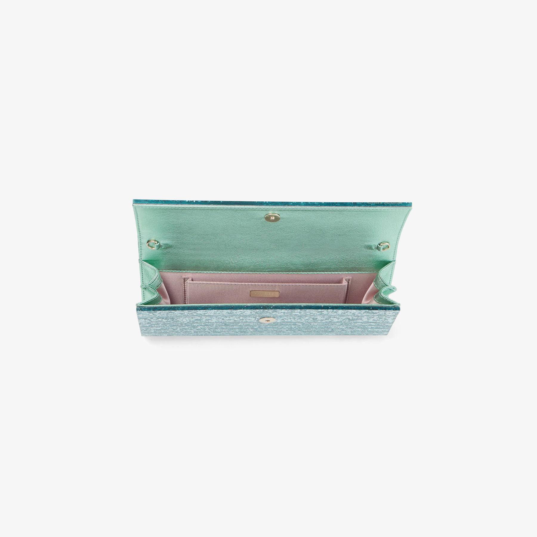 Sweetie | Aqua Green Glitter Clutch Bag | JIMMY CHOO
