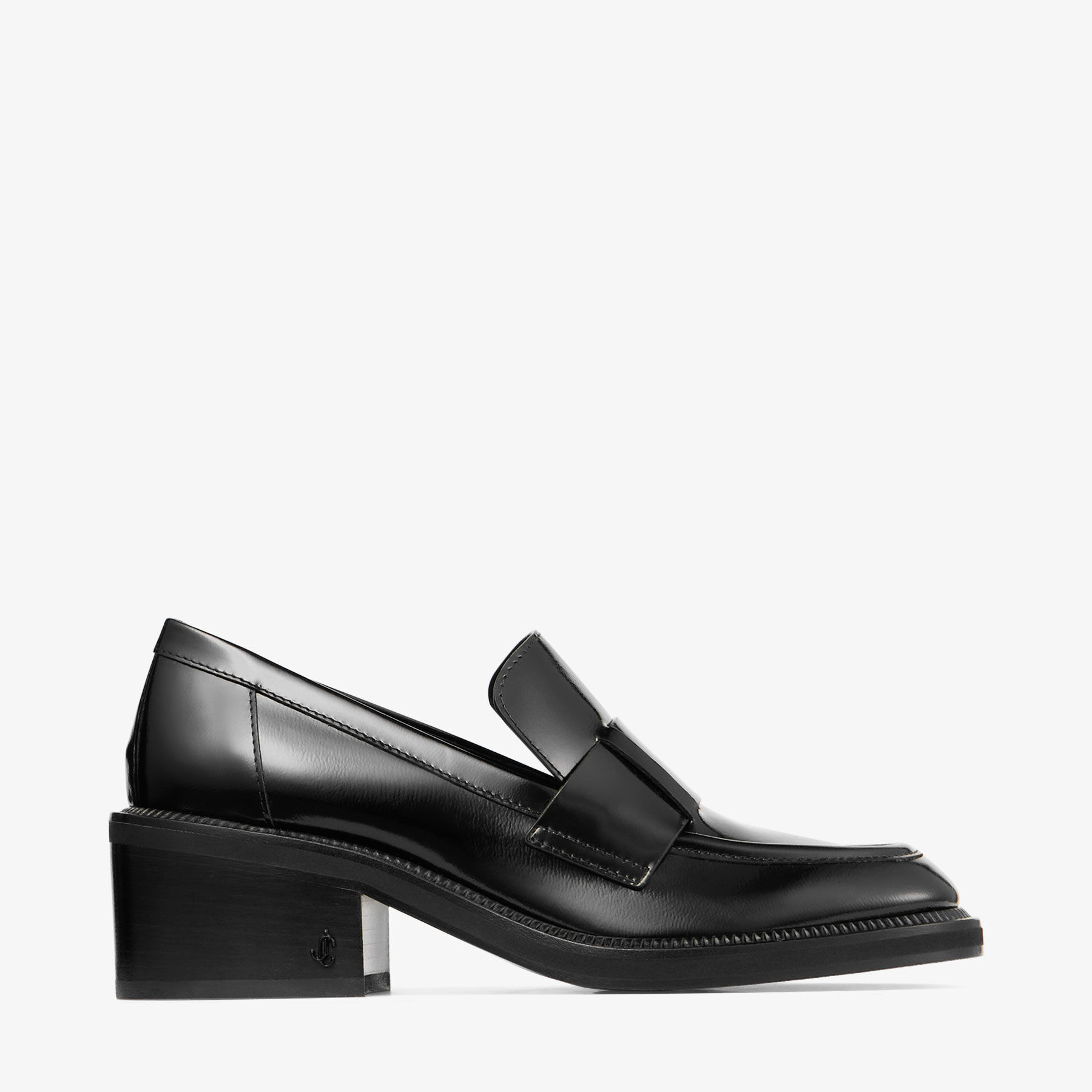Tylor 60 | Plateau-Loafer aus schwarzem Spazzolatoleder | JIMMY CHOO