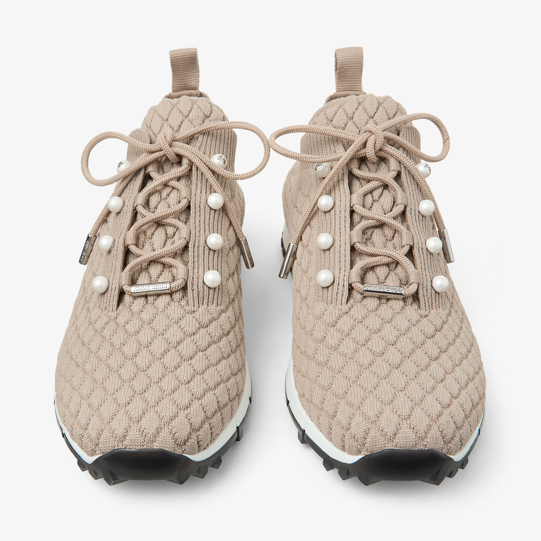 Veles | Zapatillas de punto con textura en color gris piedra | JIMMY CHOO