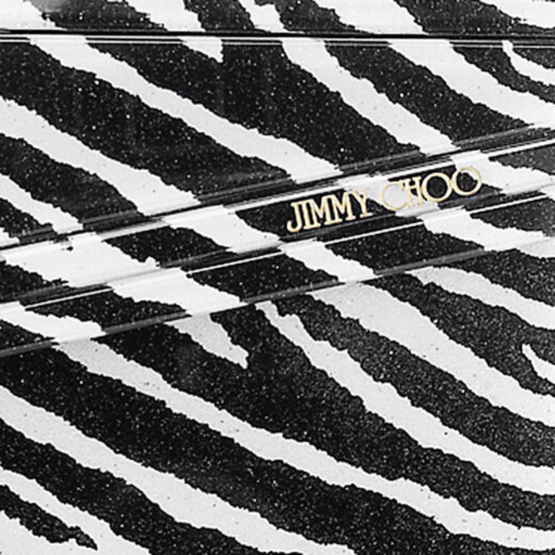Jimmy Choo | Candy | Rob Pruitt Zebra Print Glitter Clutch Bag ...