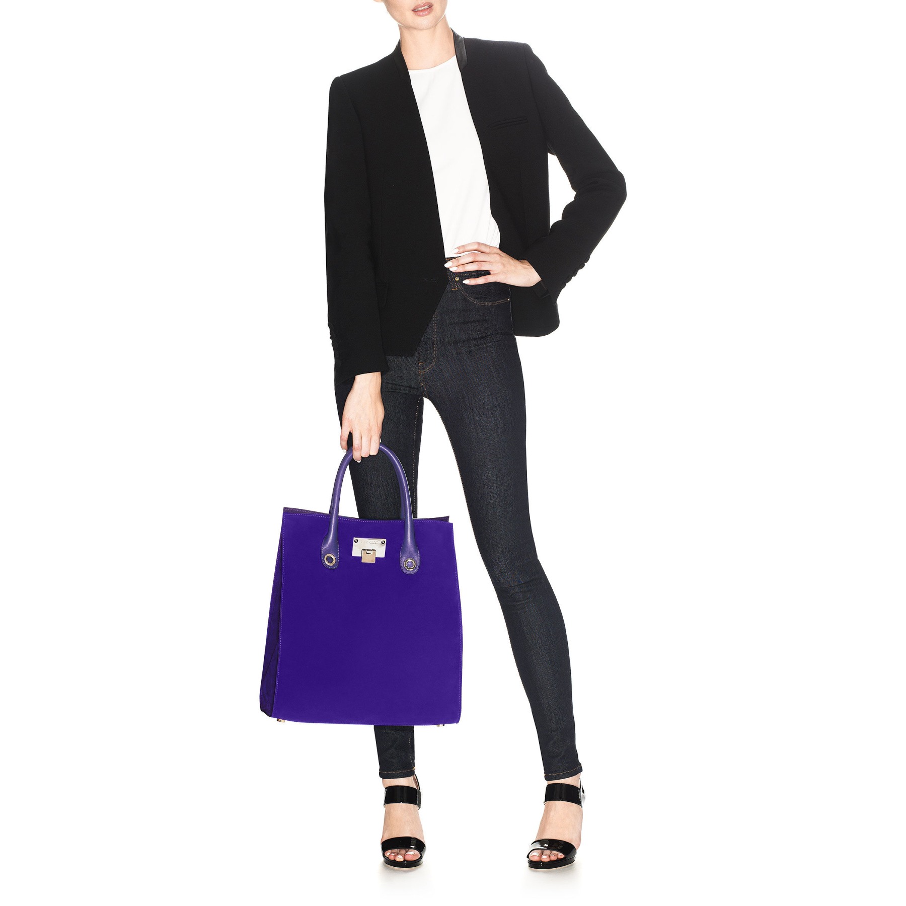 Violet Suede Tote Bag | Rita | Cruise 15 | JIMMY CHOO