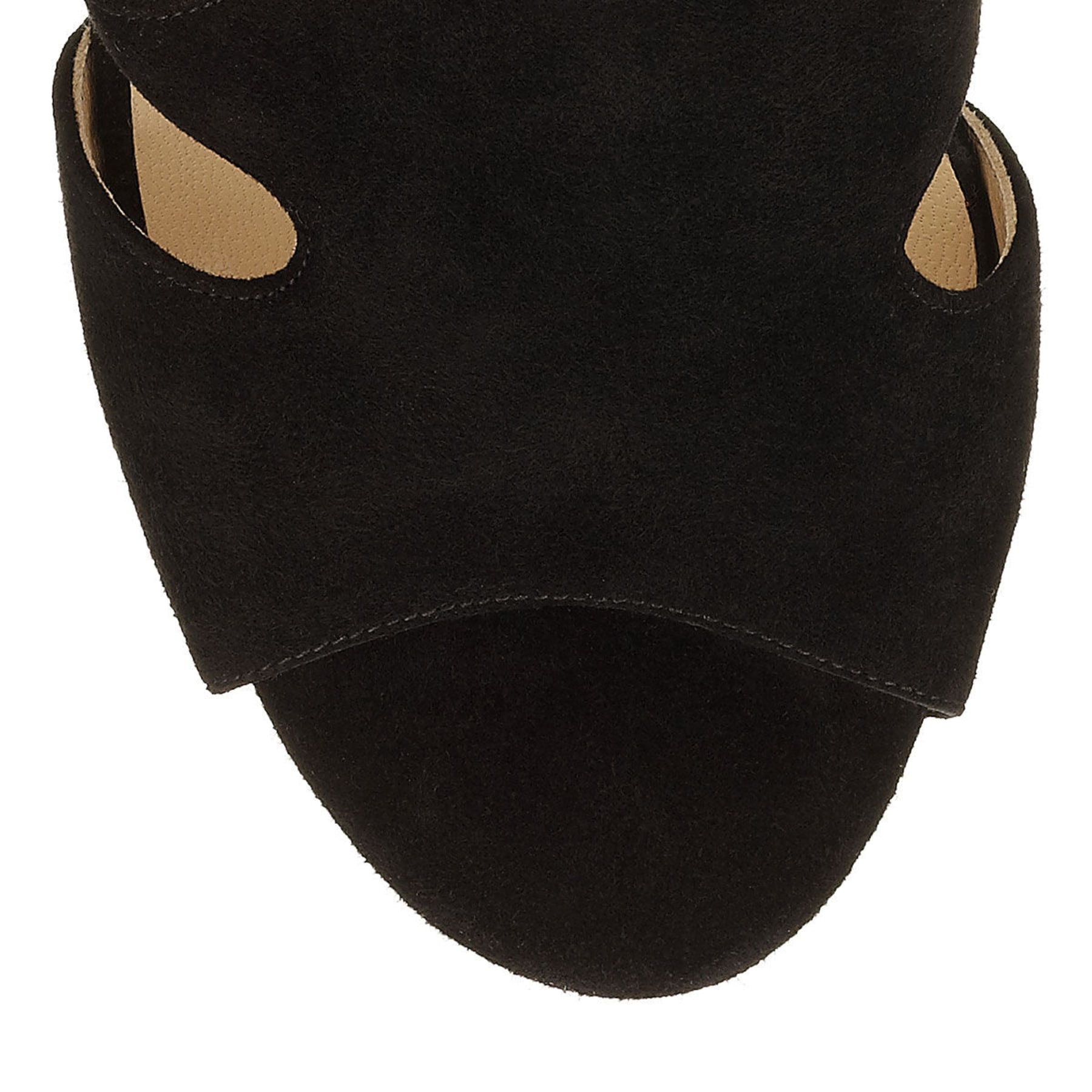 Black Suede and Nude Mirror Leather Sandals | Tendor | Cruise 15 ...