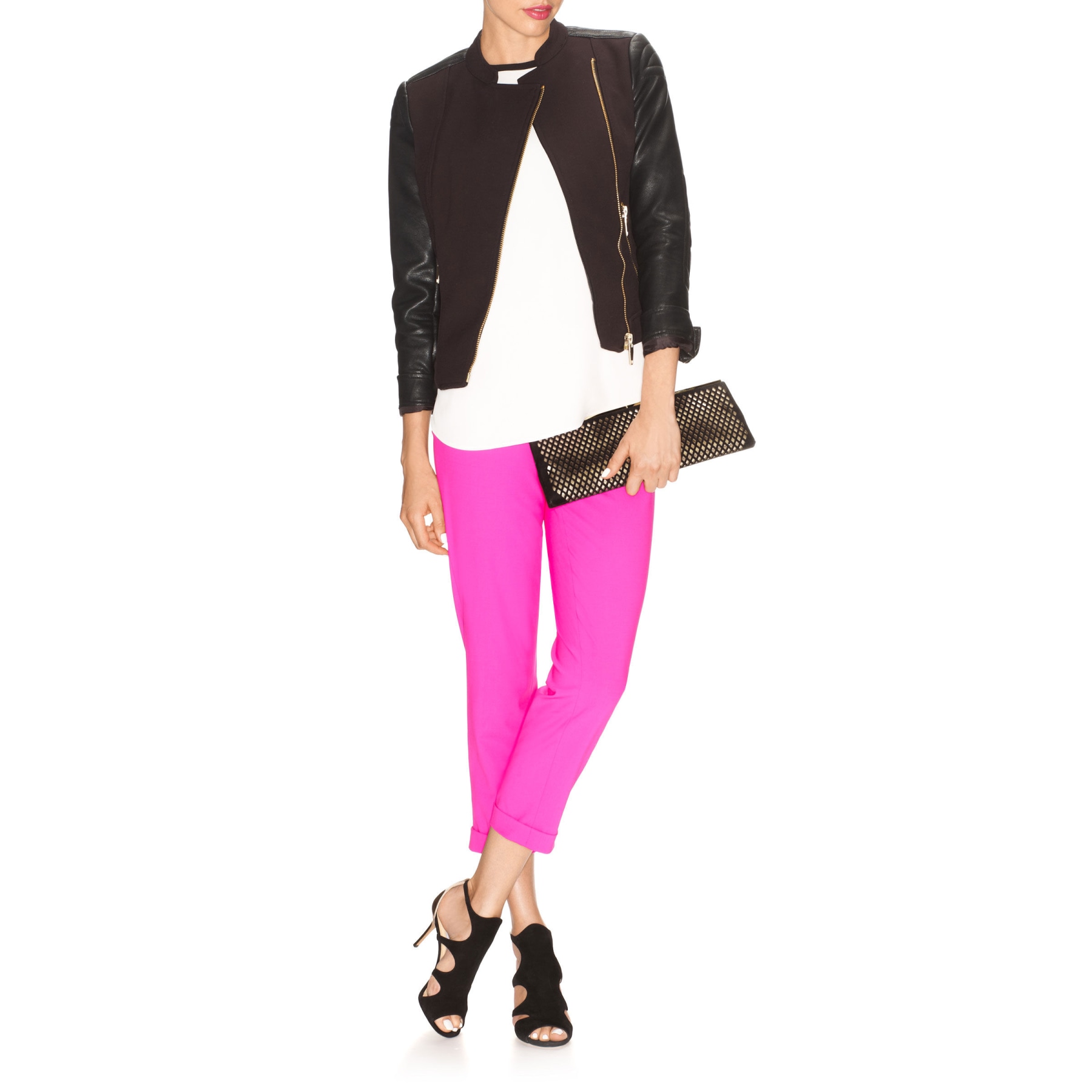 Black Suede and Nude Mirror Leather Sandals | Tendor | Cruise 15 ...