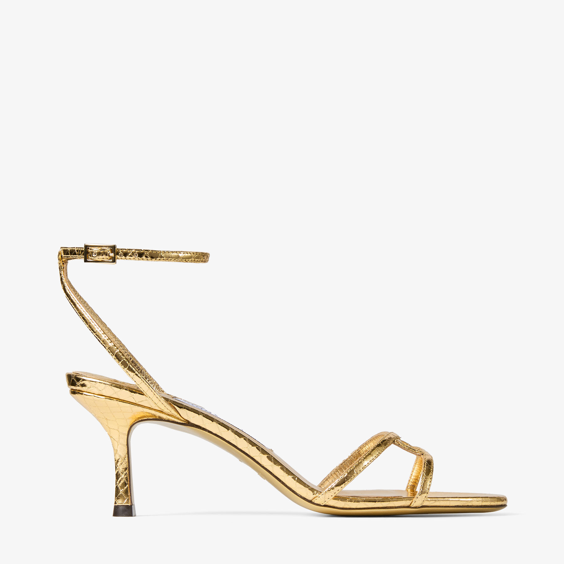 1998 Leo 65 |Gold Candy Wrap Leather Sandal | JIMMY CHOO