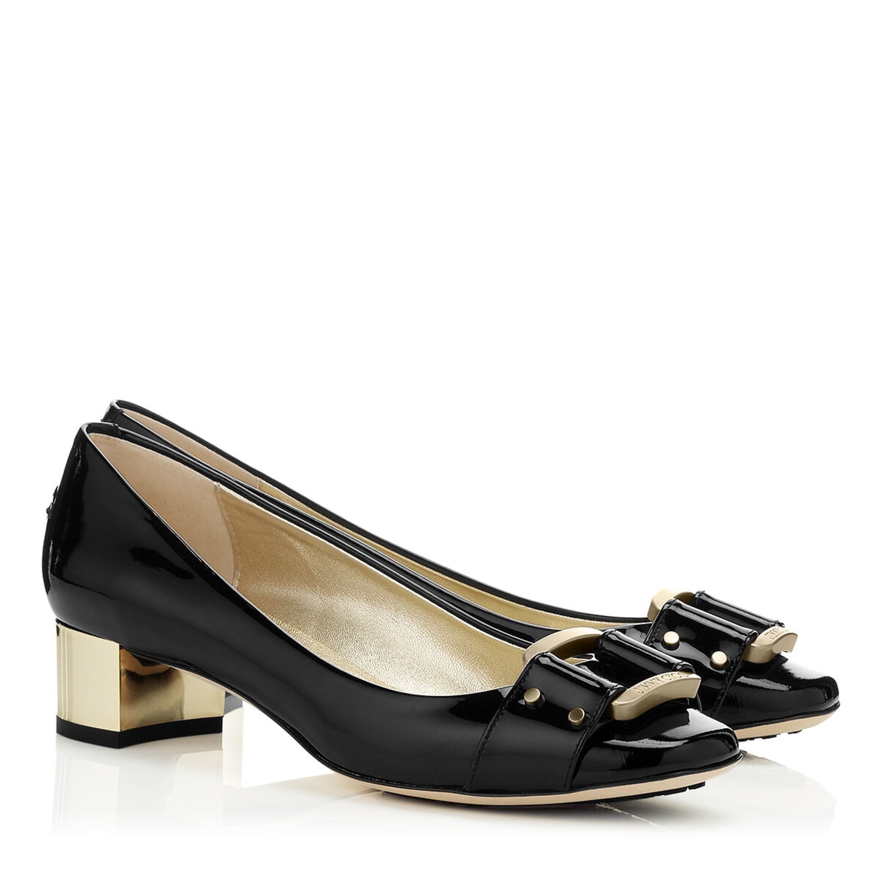 Black Patent Leather Pumps | Round toe shoes | Moore | JIMMY CHOO